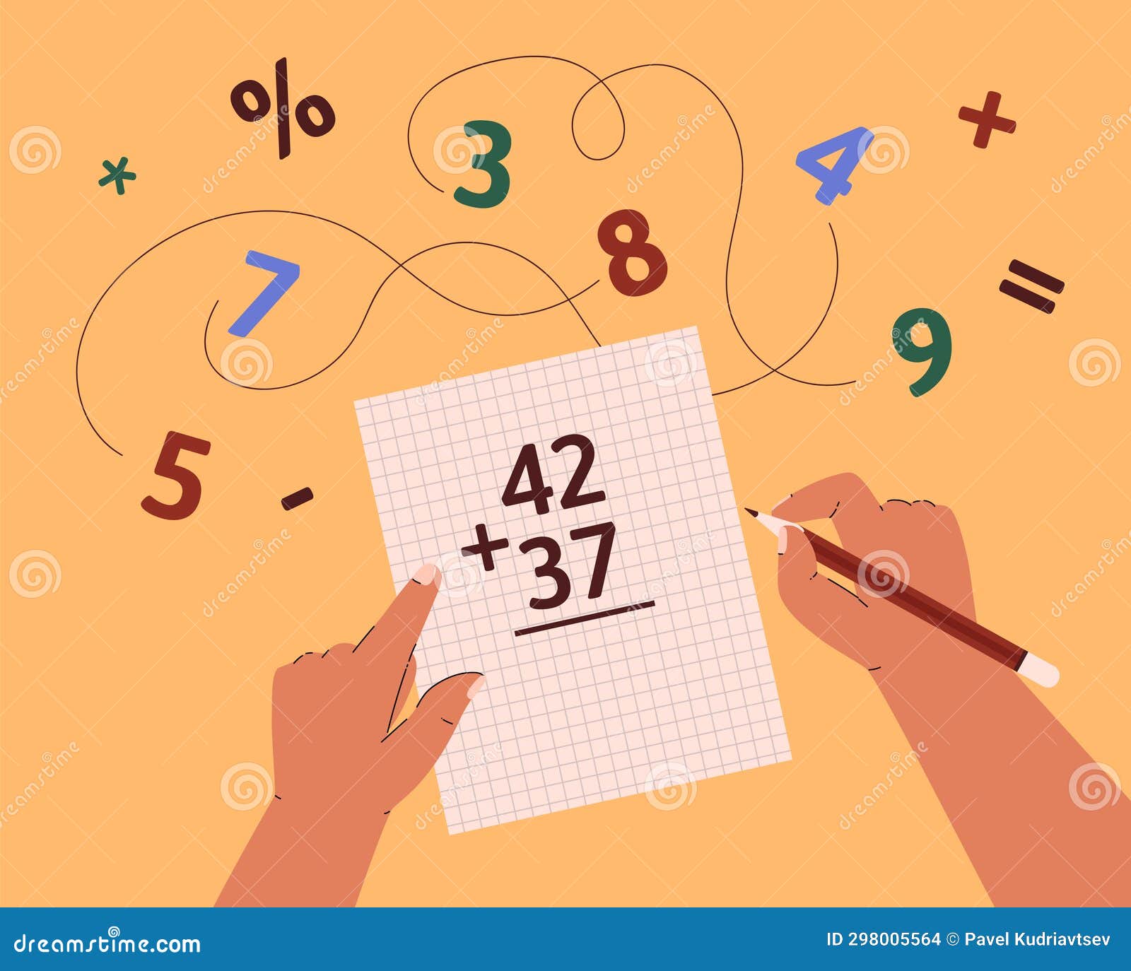 Person is Trying To Put Numbers in Column on Paper Sheet. Stock ... Person is Trying To Put Numbers in Column on Paper Sheet. Stock ...