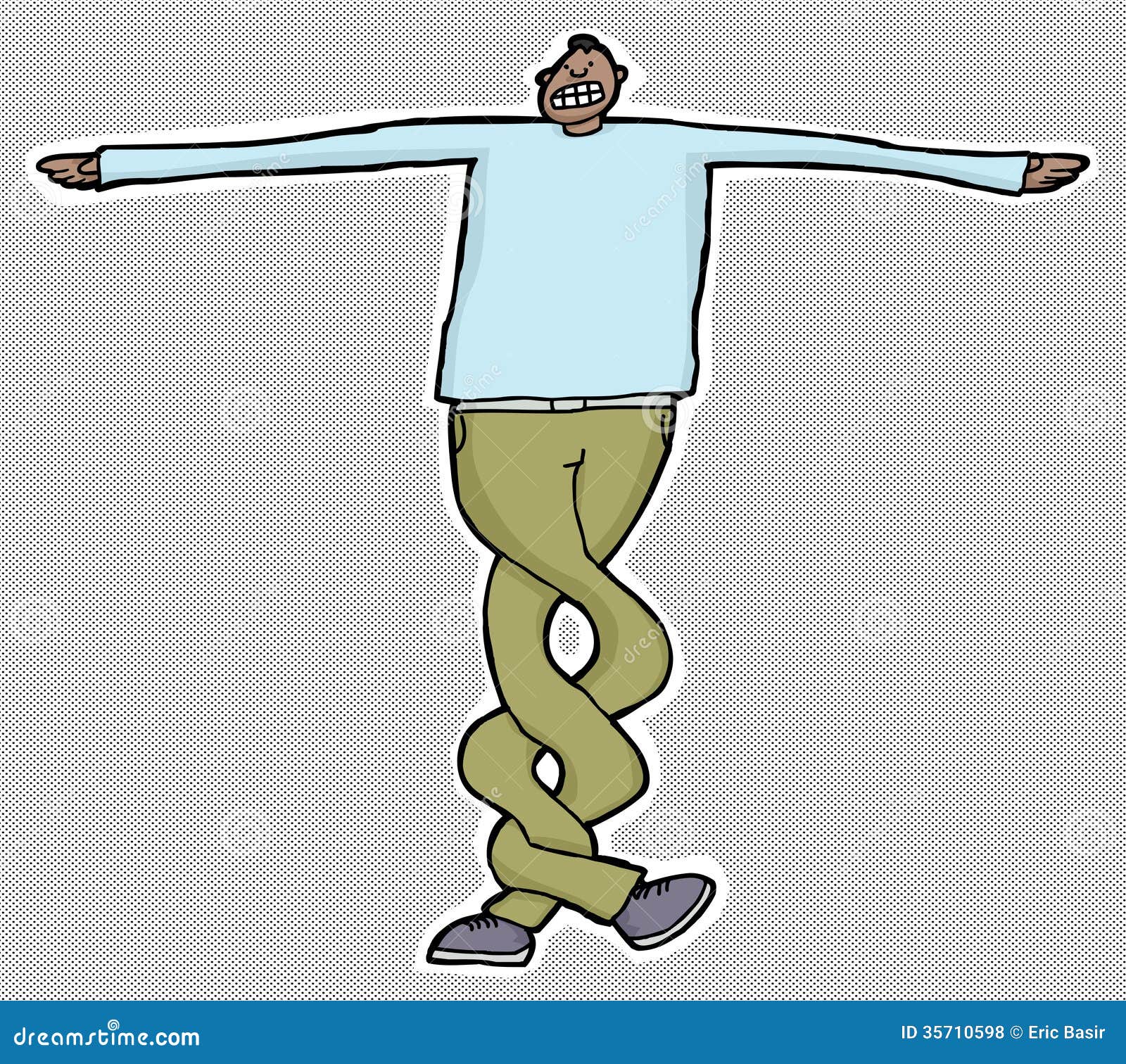 Person with Twisted Legs ilustración del vector. Ilustración de forma ...