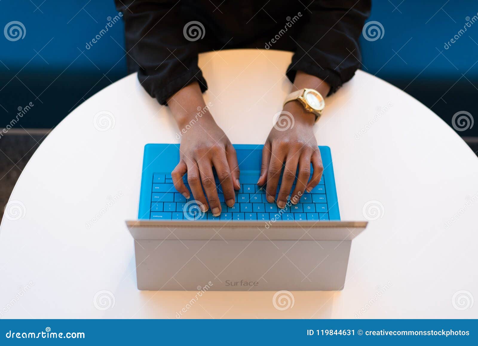 Person Typing On A Laptop Picture. Image: 119844631