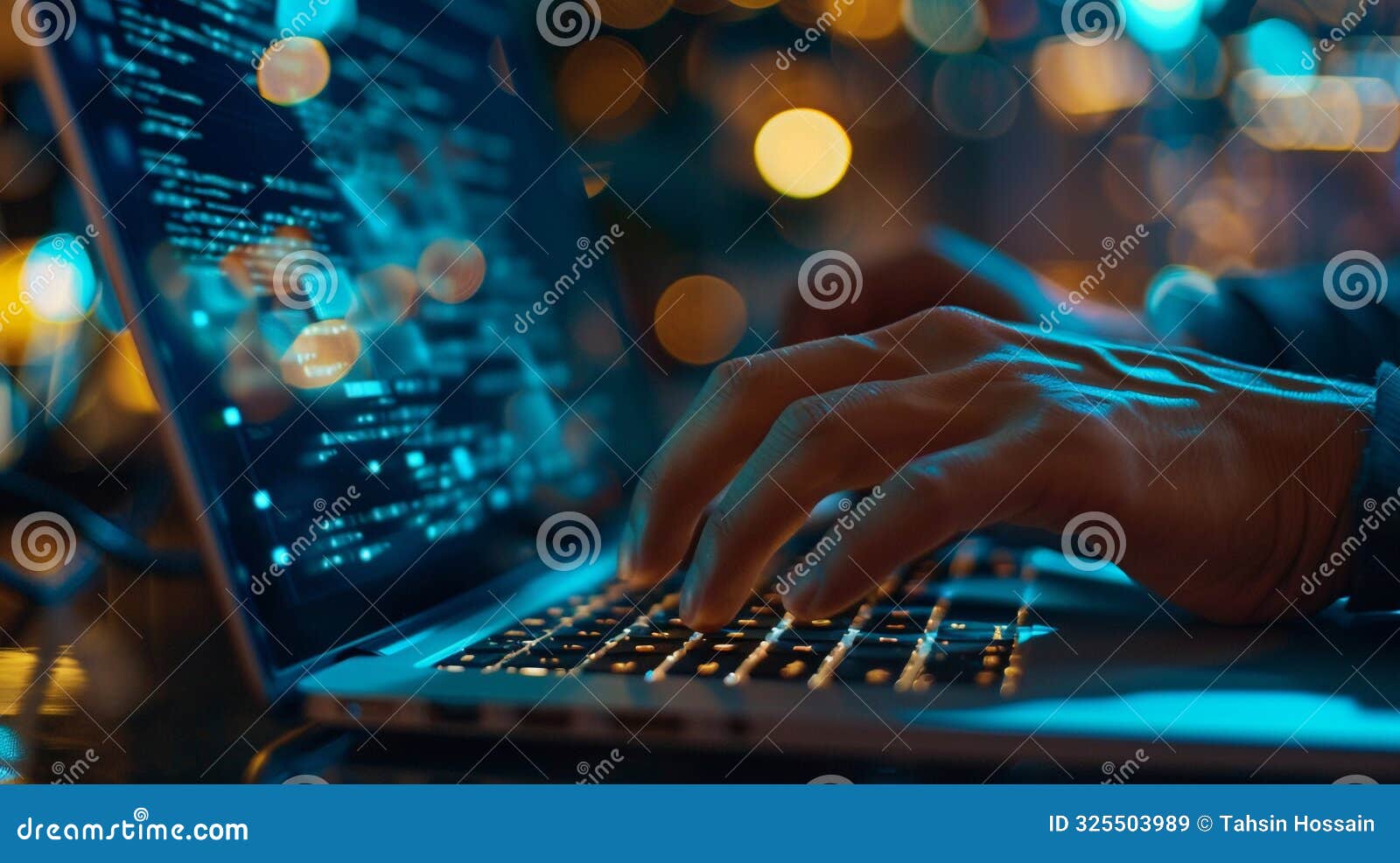 Person Typing On Laptop With Glowing Question Mark, Symbolizing ...