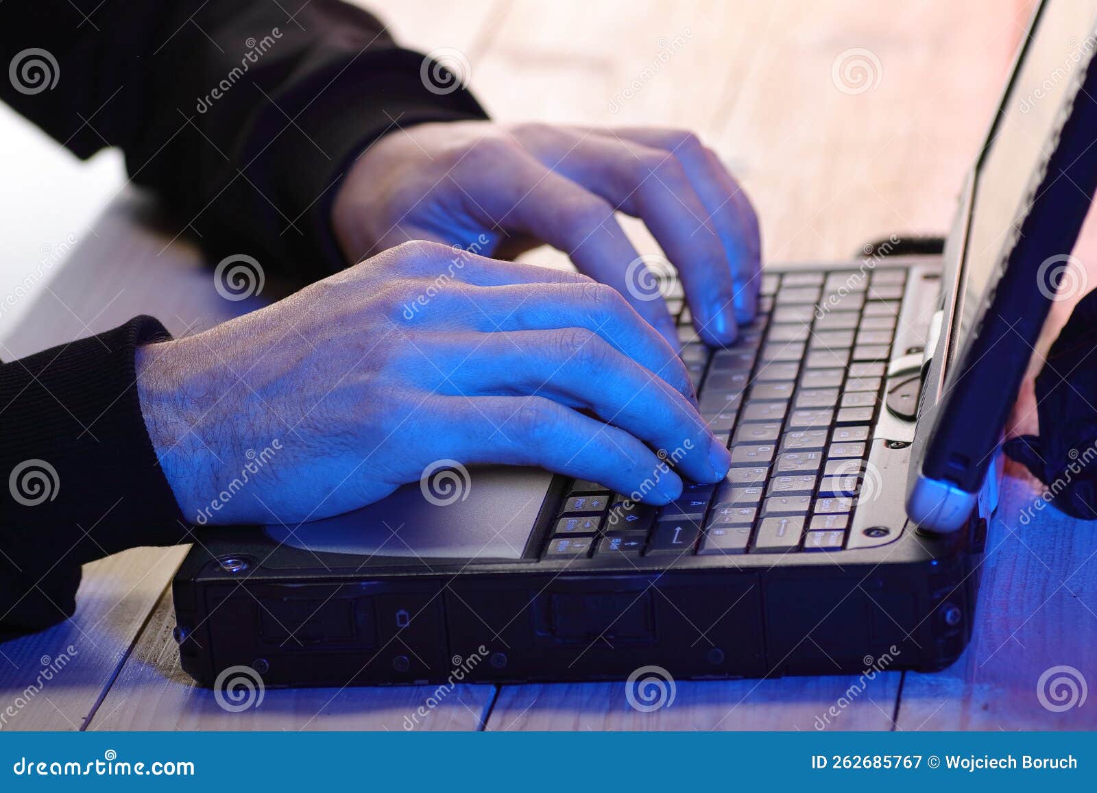 Person Typing on Laptop Keyboard Stock Image - Image of colors, side ...