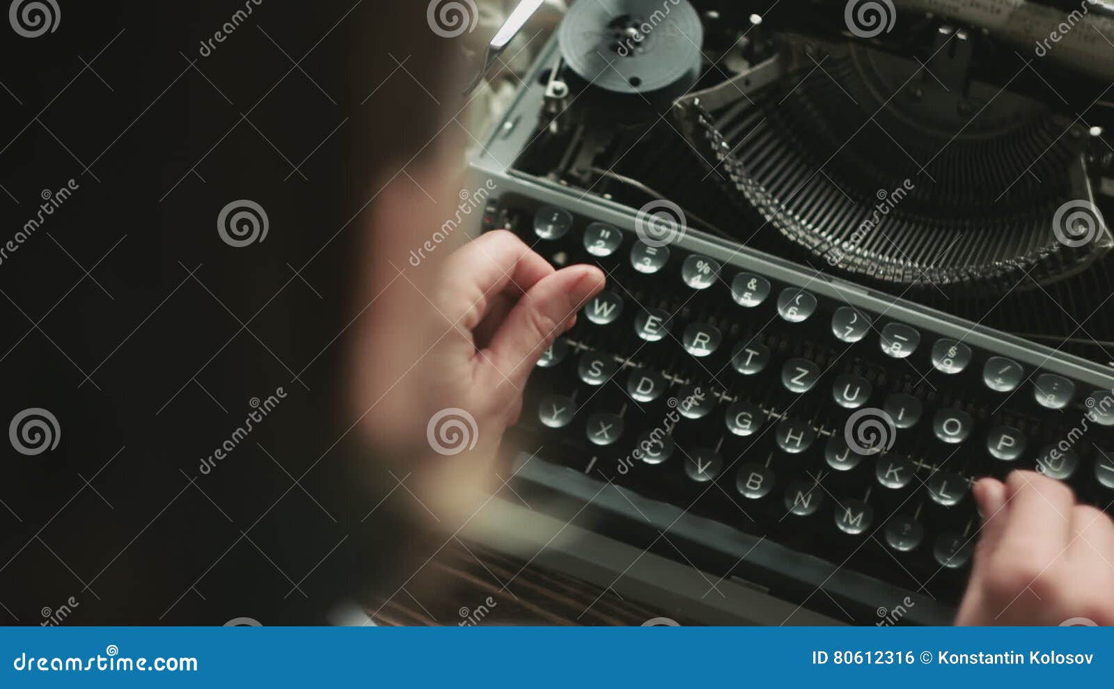 Person Typing on Old Typewriter Stock Footage - Video of person ...