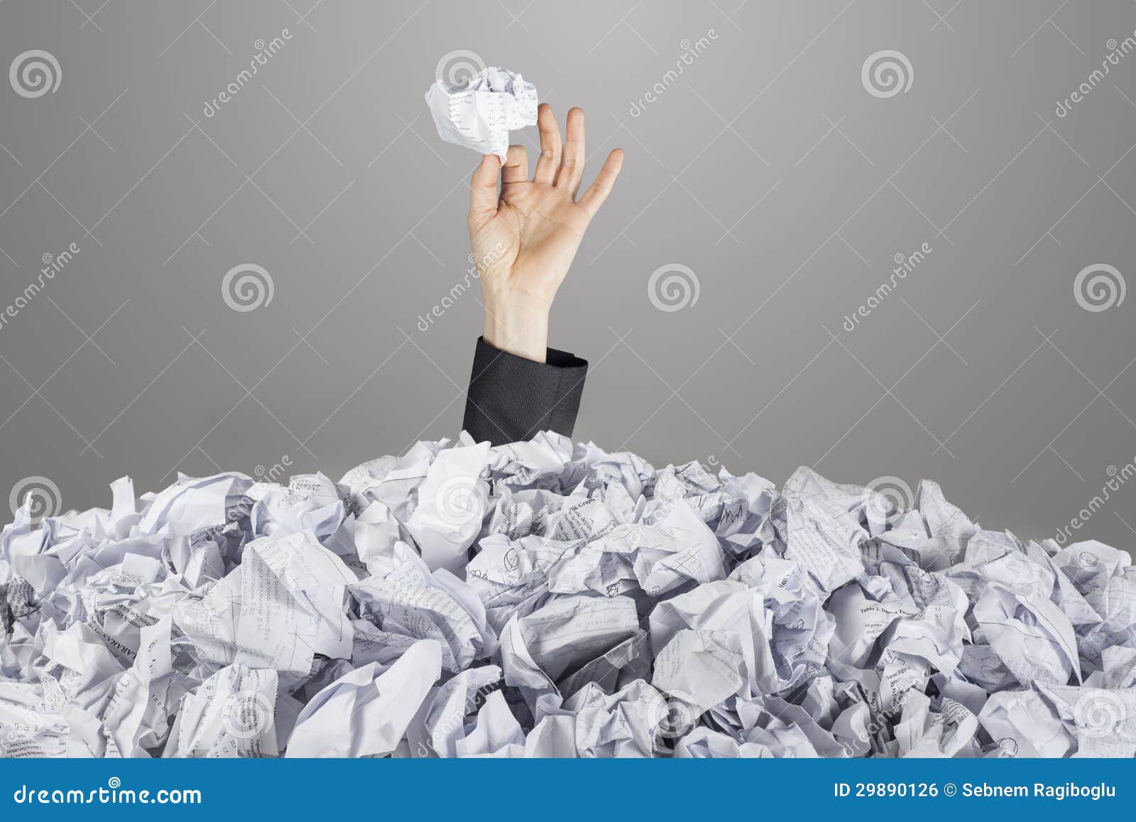 Person Under Pile of Documents Stock Photo - Image of finance ...