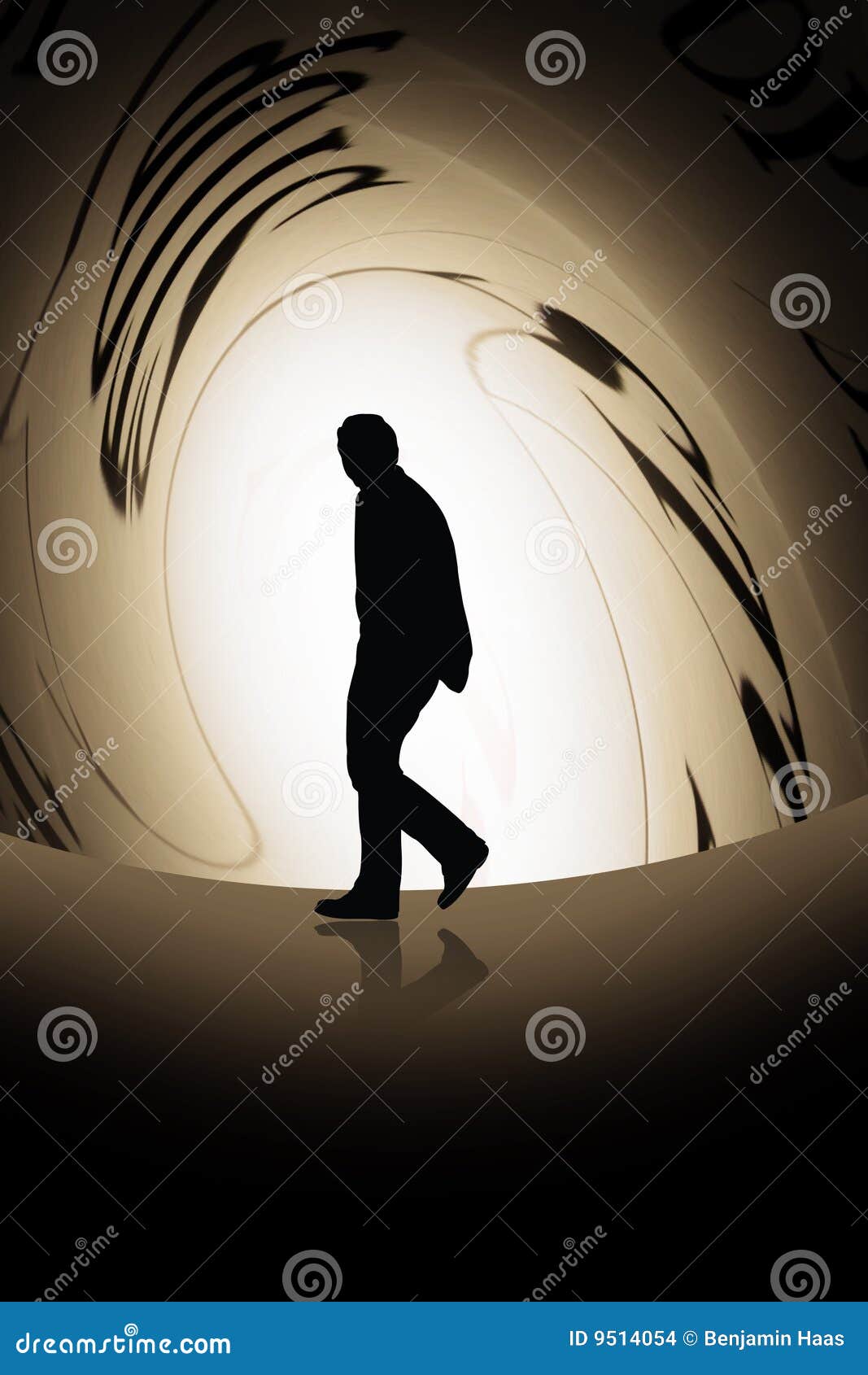 Person under pressure stock illustration. Illustration of depression ...