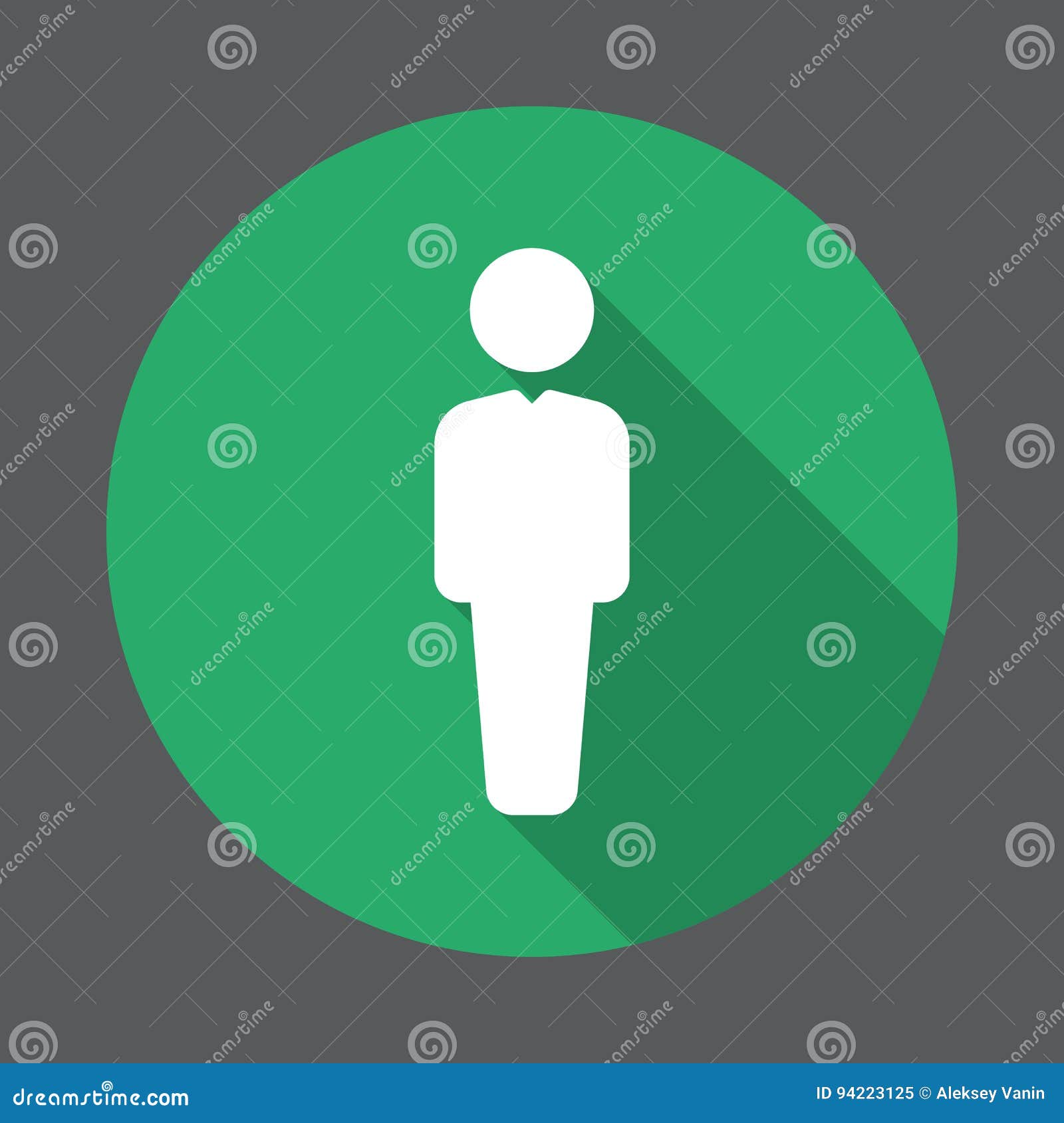 Person, User Flat Icon. Round Colorful Button, Circular Vector Sign ...