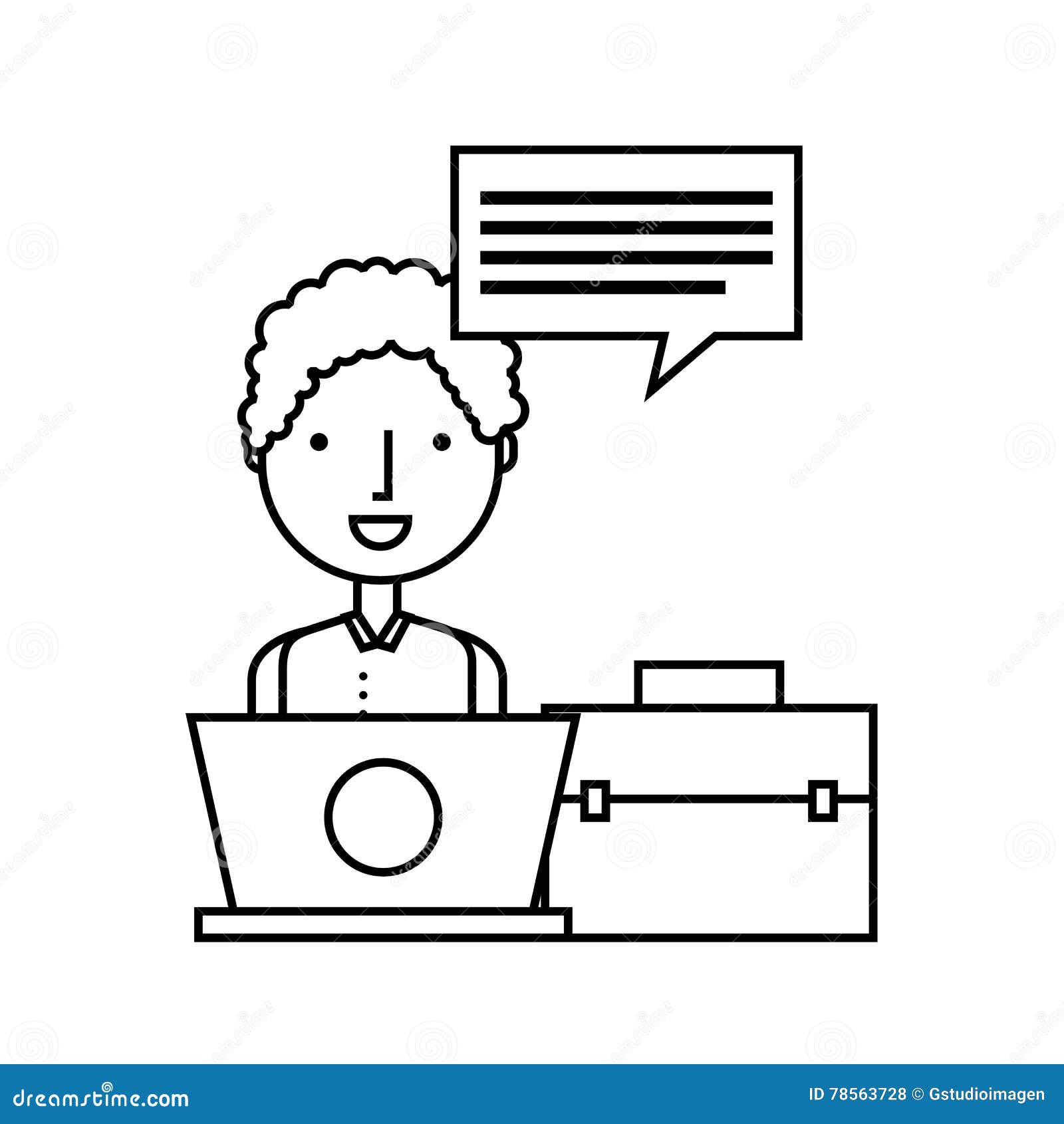 Person User Laptop Computer Stock Illustration - Illustration of ...