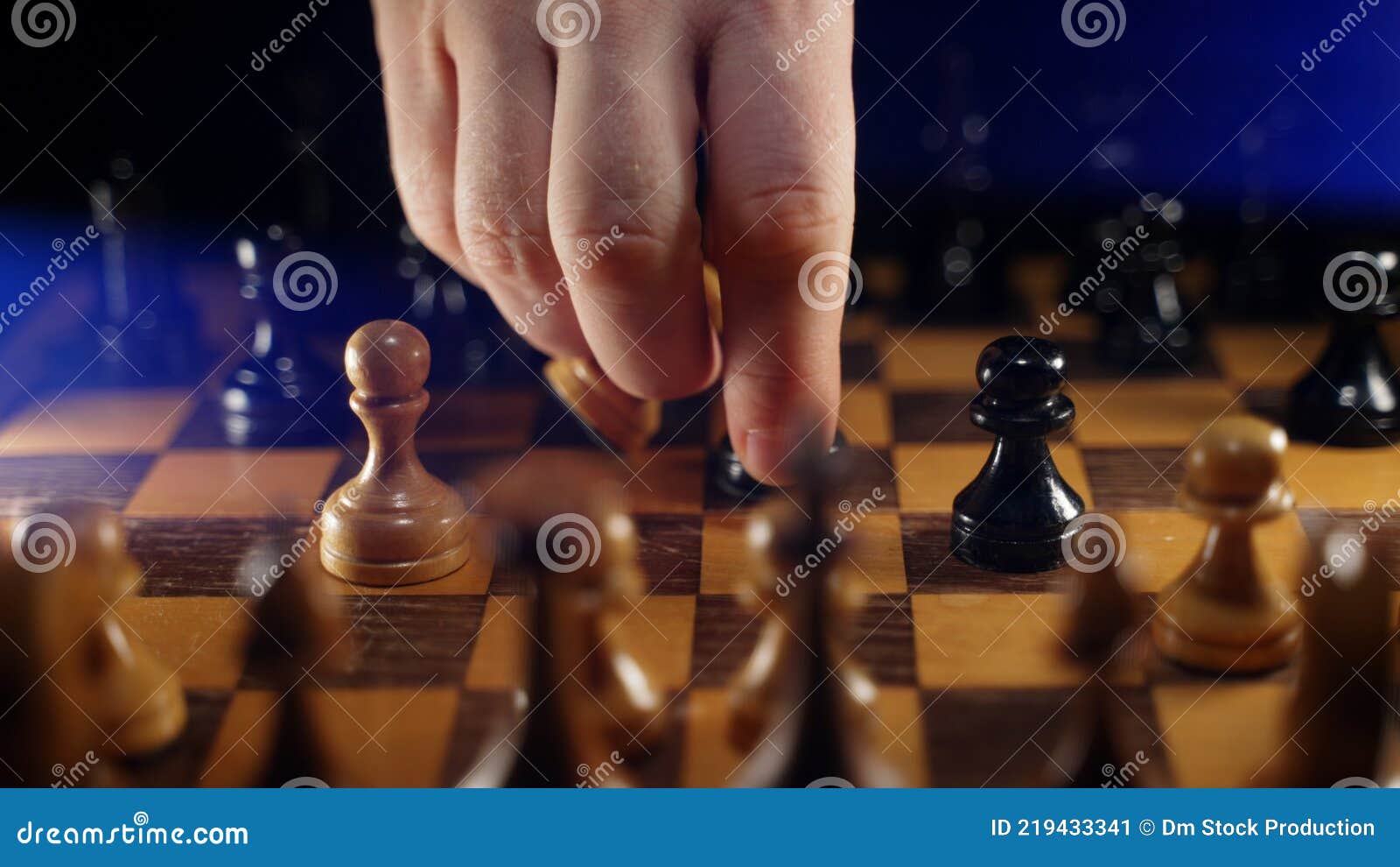 Person uses pawn stock image. Image of male, leader - 219433341