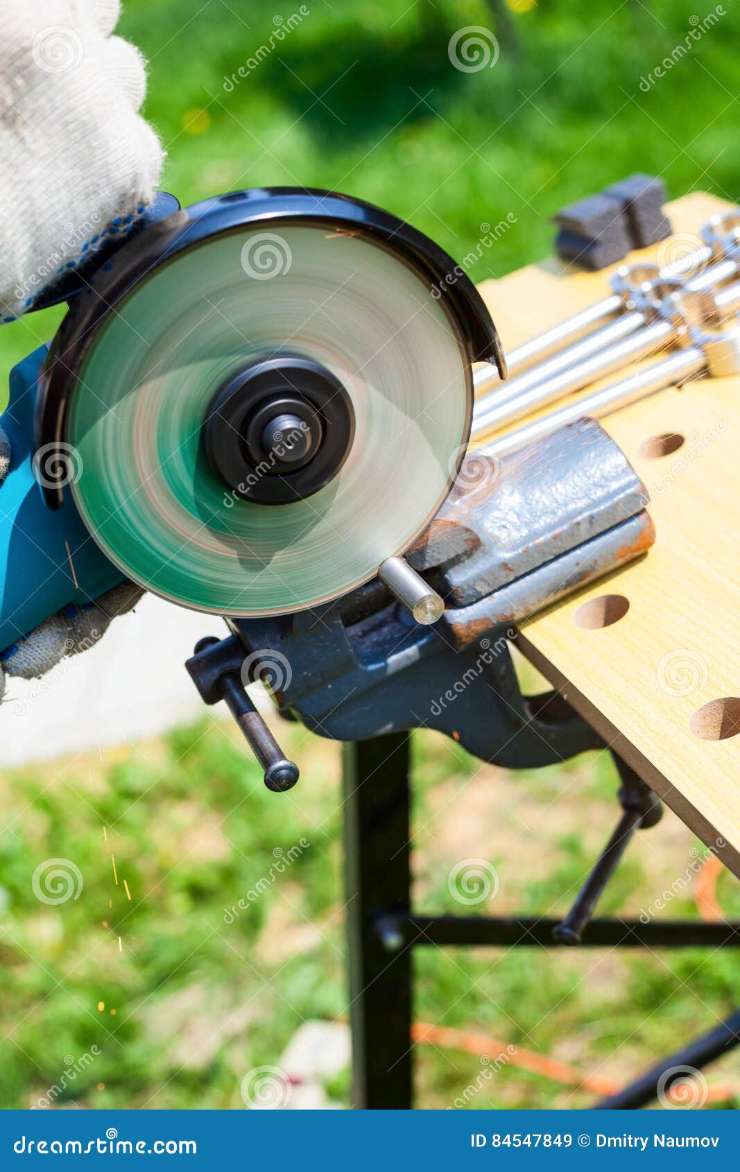 Person using angle grinder stock image. Image of blade - 84547849