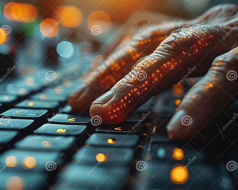 A Person Using Assistive Technology at Work Inclusive Environment Stock ...