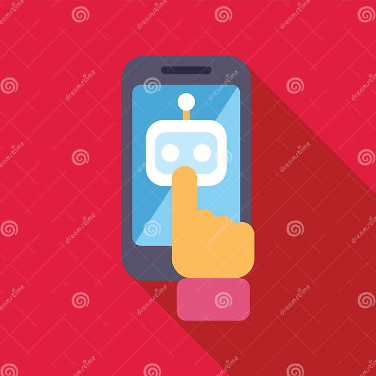 Person Using Chatbot on Smartphone for Customer Support Stock ...