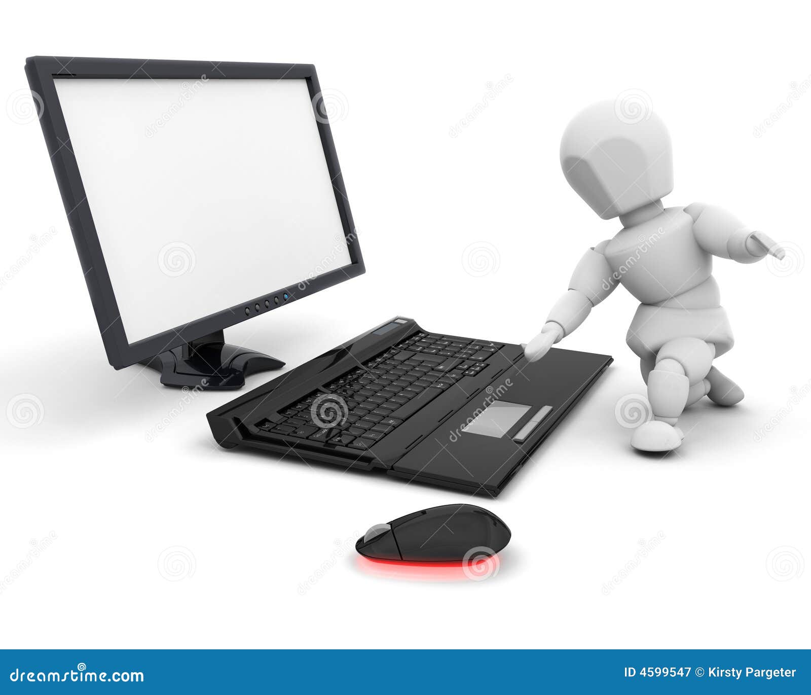 Person using computer stock illustration. Illustration of work - 4599547