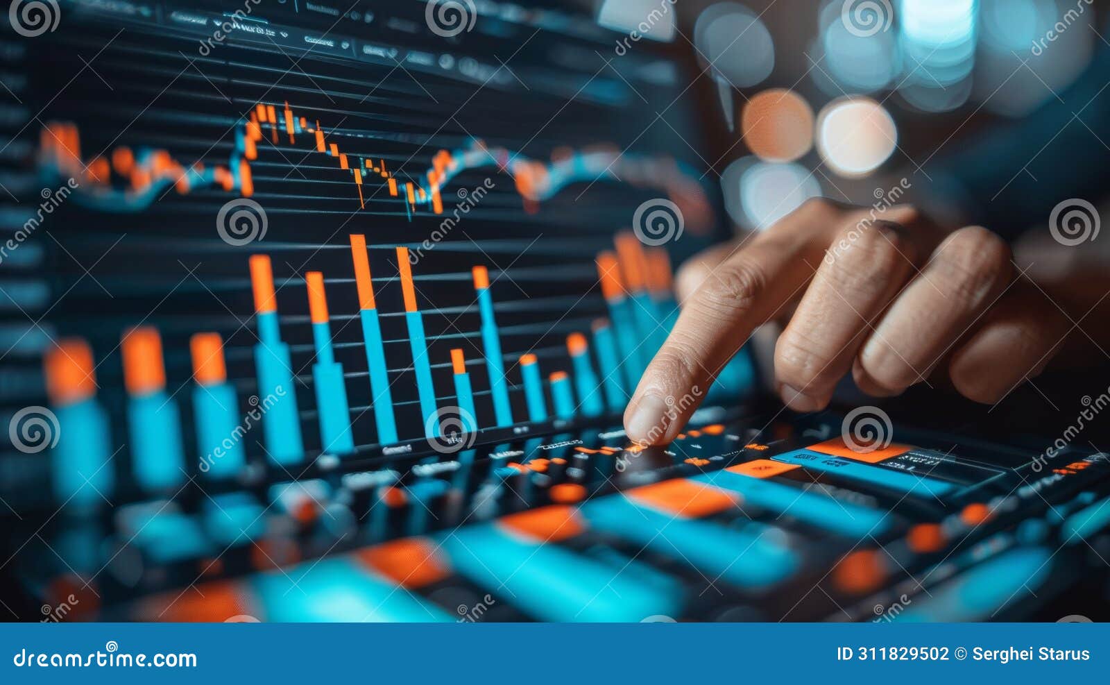 A Person is Using a Computer To Look at Graphs, AI Stock Photo - Image ... A Person is Using a Computer To Look at Graphs, AI Stock Photo - Image ...