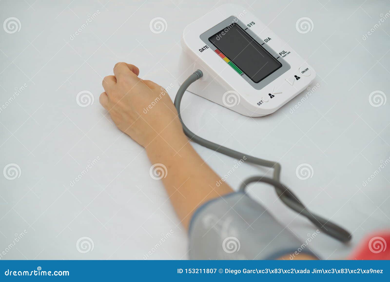 Digital tensiometer stock image. Image of health, male - 153211807