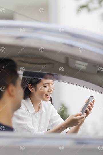 Person Using an E-hailing Service. Modern Life Stock Photo - Image of ...