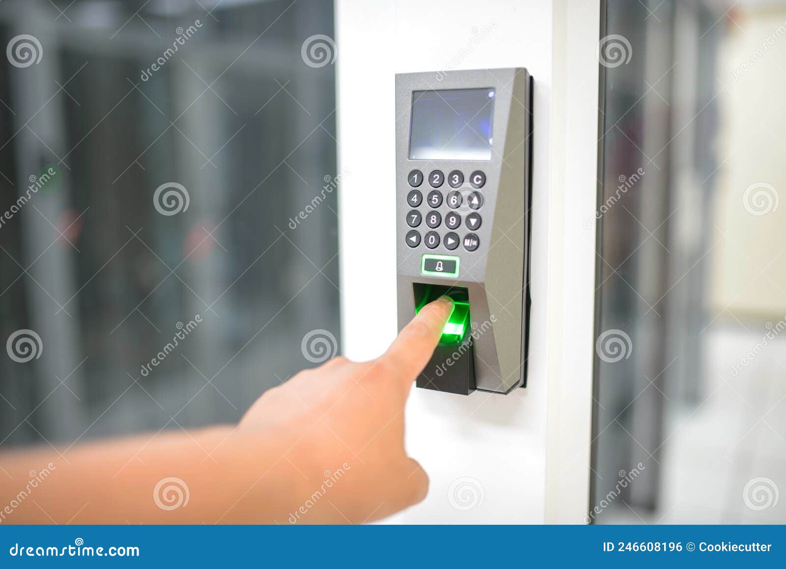 Person Using Electronic Keypad Stock Photo - Image of scanner ...
