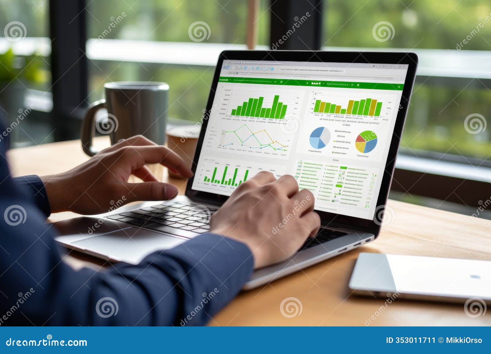 Person Using an Energy Performance App with Eco Friendly Symbols for ...