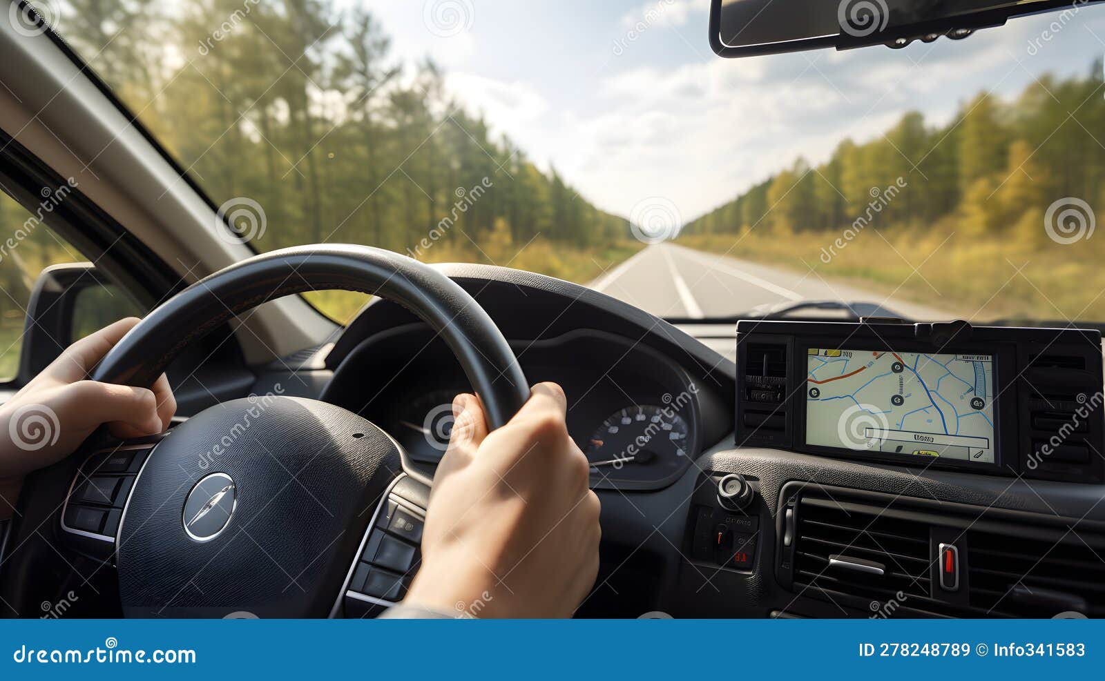 A Person Using a GPS Navigation Device To Guide Them Whil One ...