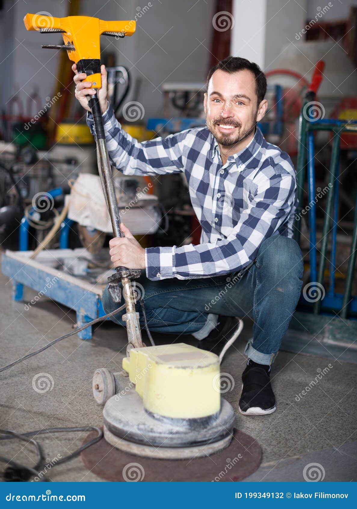 Person is Using Grinder for Construction Work Stock Photo - Image of ...