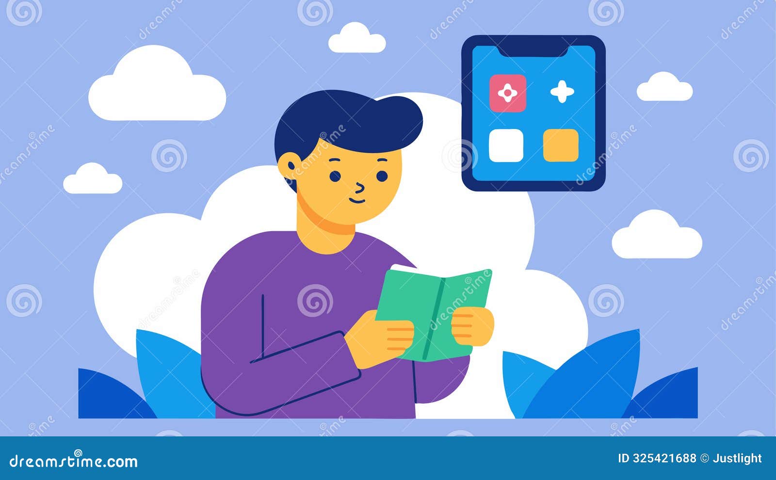 A Person Using an Interactive Storybook App on Their Phone with ...