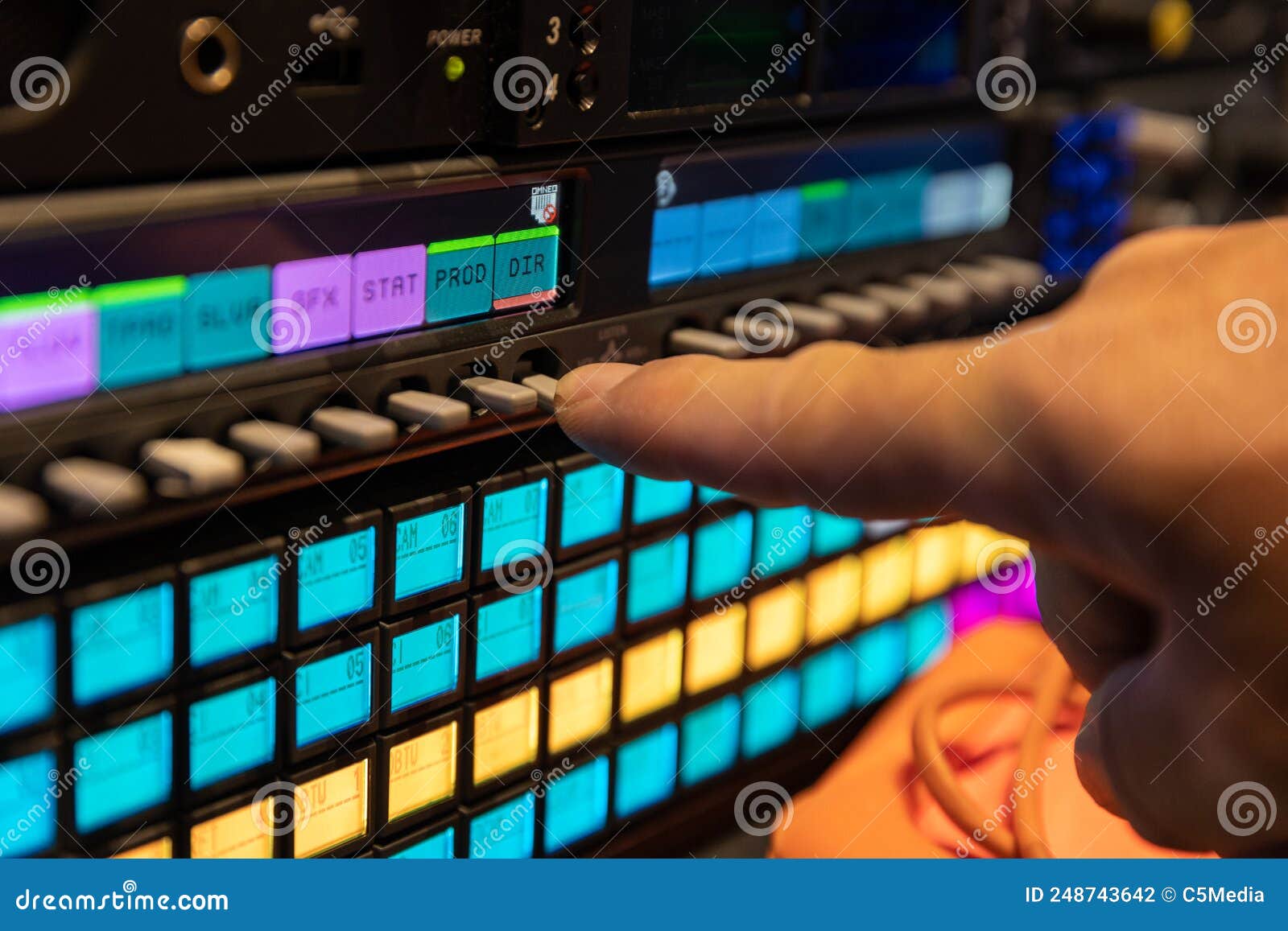 Person Using an Intercom Panel To Communicate during a Live Event ...