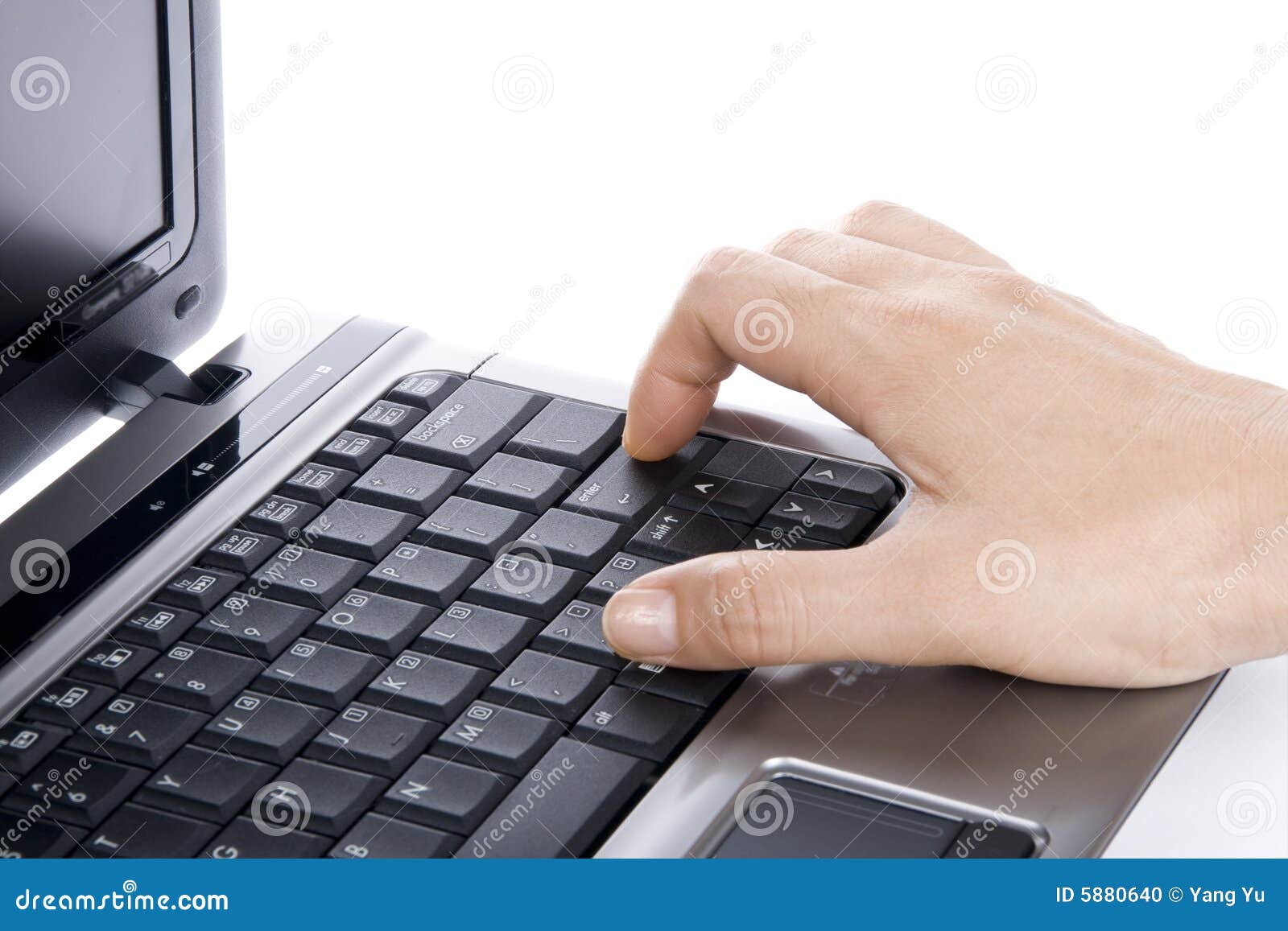 Person Using Laptop Computer Stock Photo - Image of person, keys: 5880640