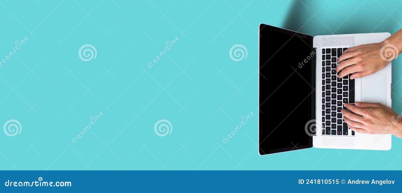 Person Using a Laptop Computer from Above Stock Image - Image of ...