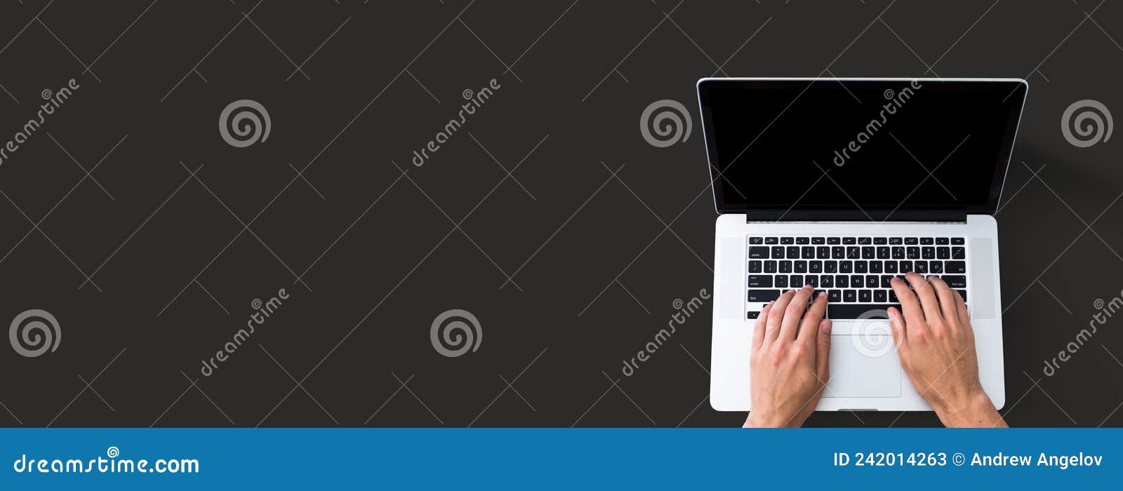 Person Using a Laptop Computer from Above Stock Image - Image of ...