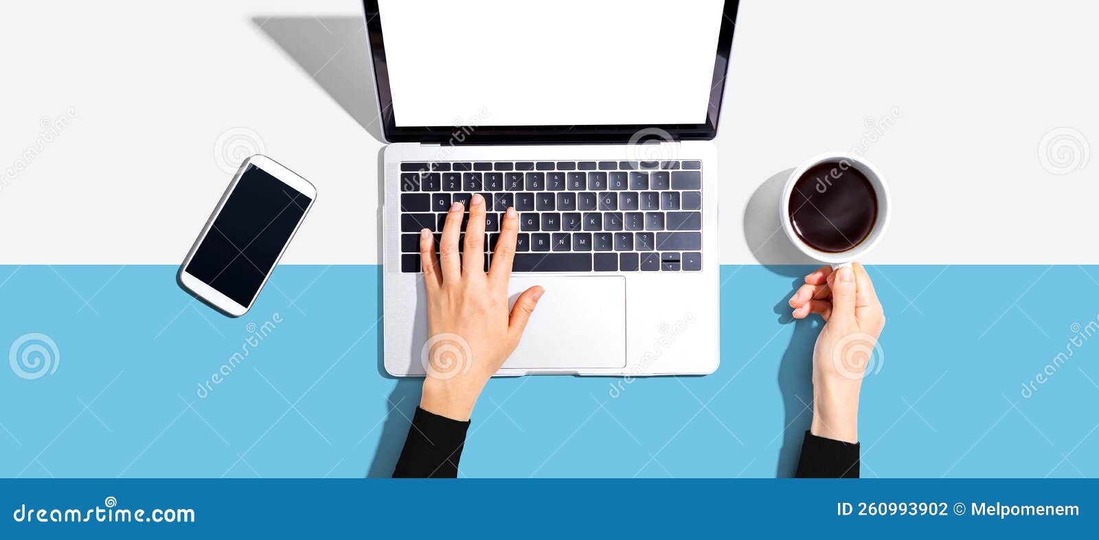 Person Using a Laptop Computer Stock Photo - Image of blue, digital ...