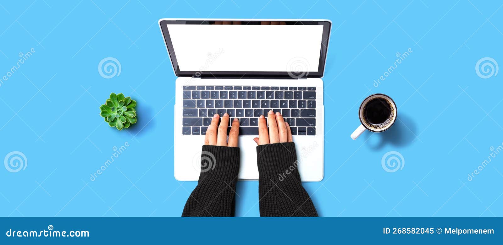 Person Using a Laptop Computer Stock Image - Image of flatlay, meeting ...