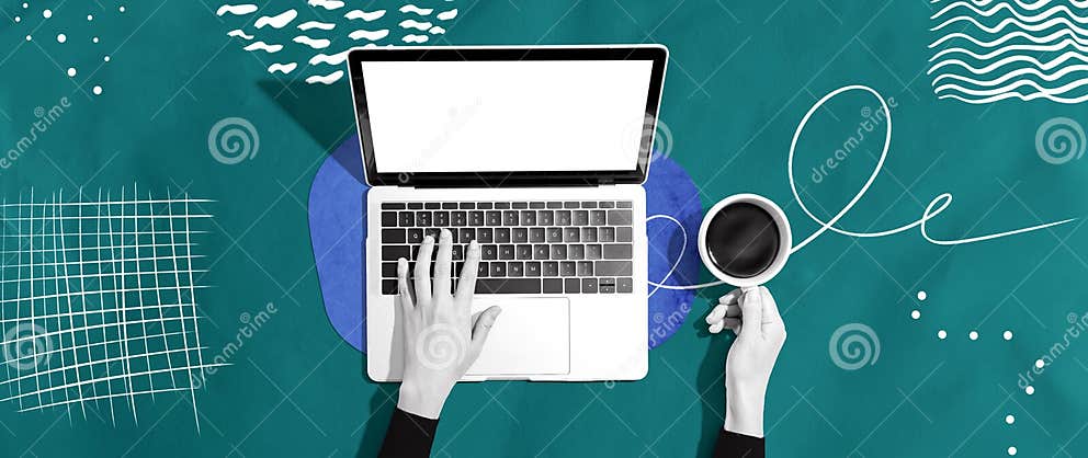 Person Using a Laptop Computer Stock Photo - Image of elearning, laptop ...