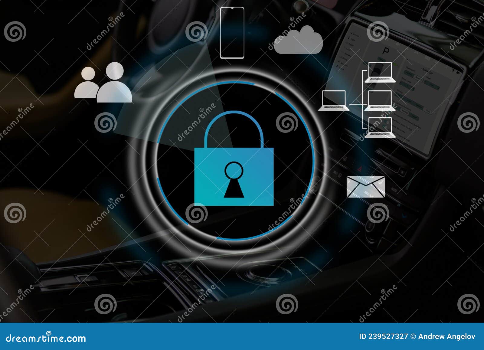 Person Using a Laptop Computer with Technology Cybersecurity and ...