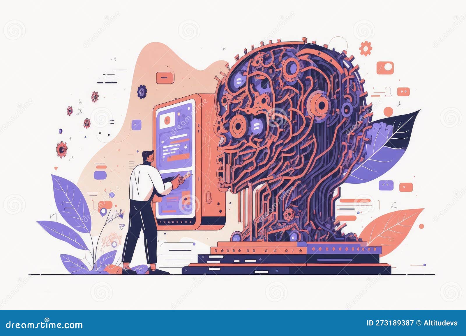 Person, Using Machine Learning To Find Optimal Solution for a Problem Stock Image - Image of ...