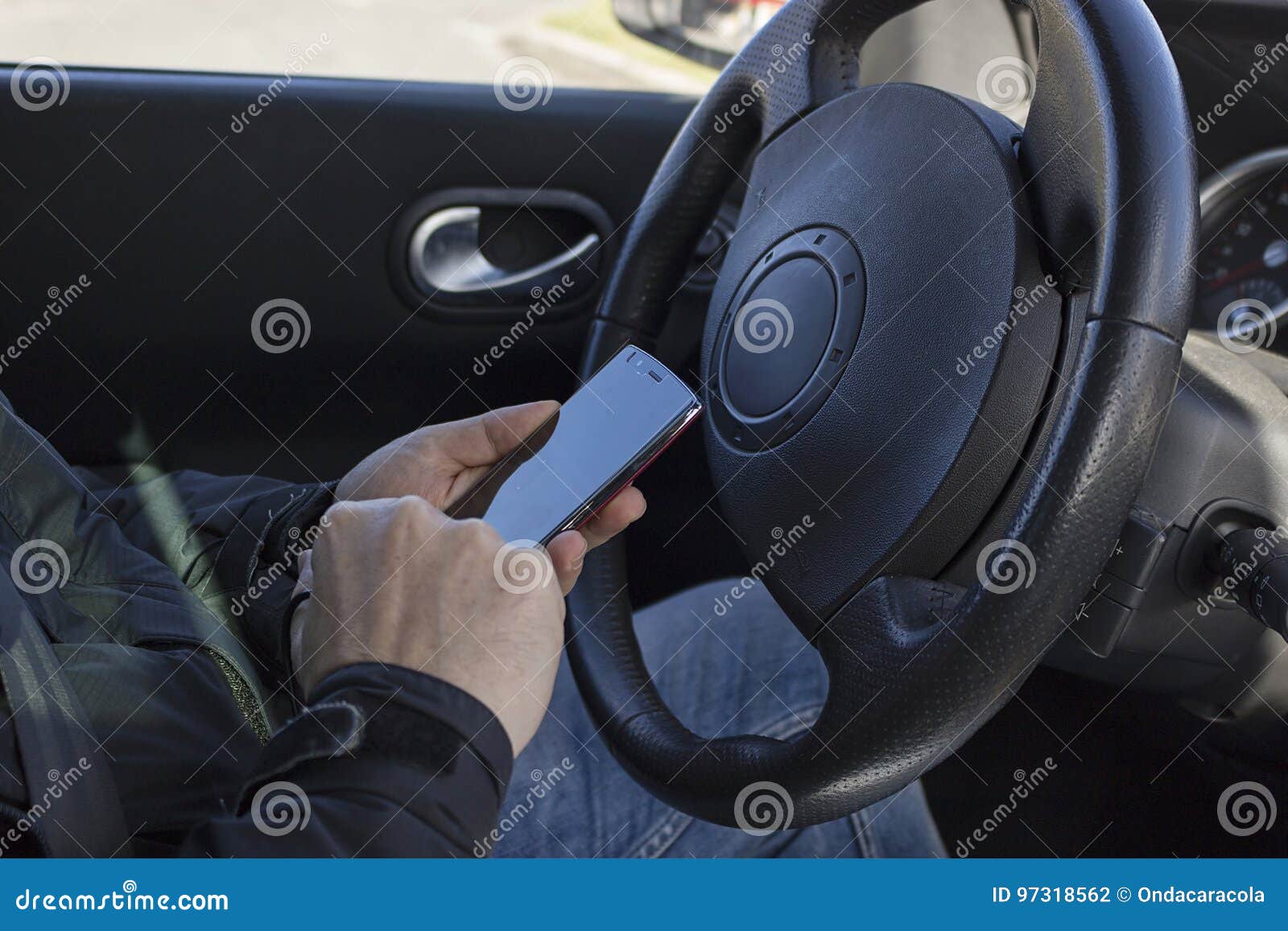 Mobile in the car stock photo. Image of driver, ting - 97318562