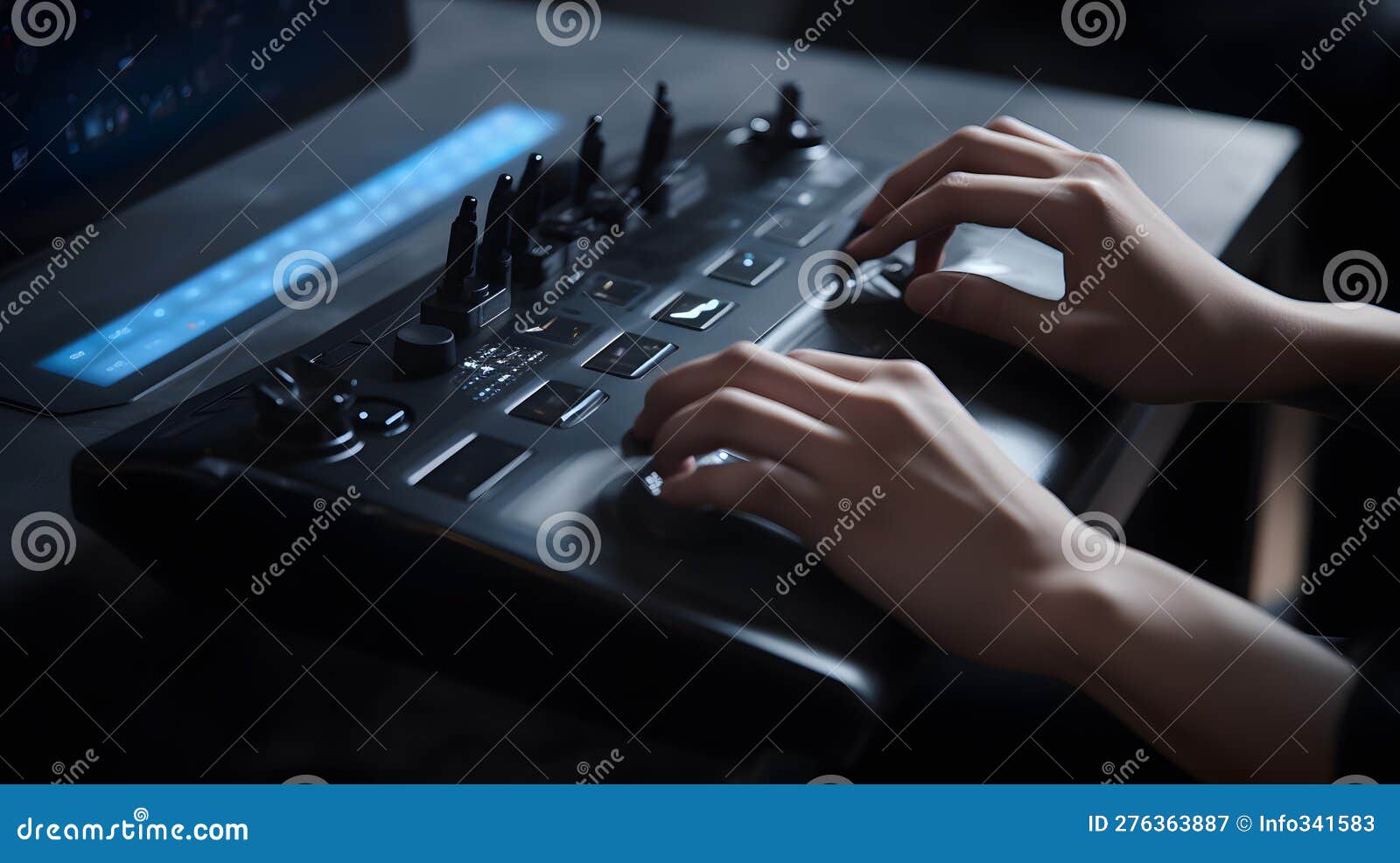 A Person Using a Motion Controller To Play a Music Game O Created with ...
