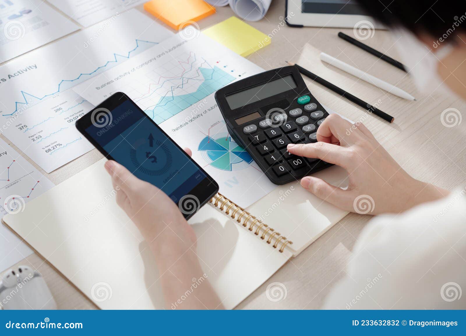 Person Using Online Banking App Stock Photo - Image of data, technology ...
