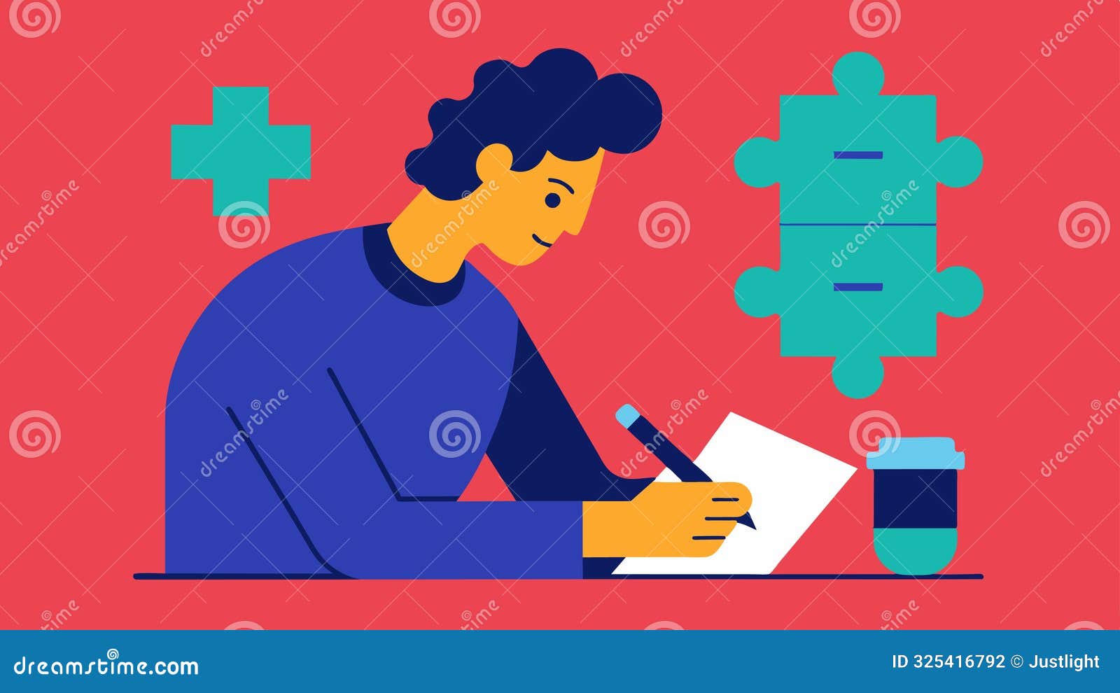 A Person Using a Pen and Paper To Complete Puzzles and Riddles As Part ...