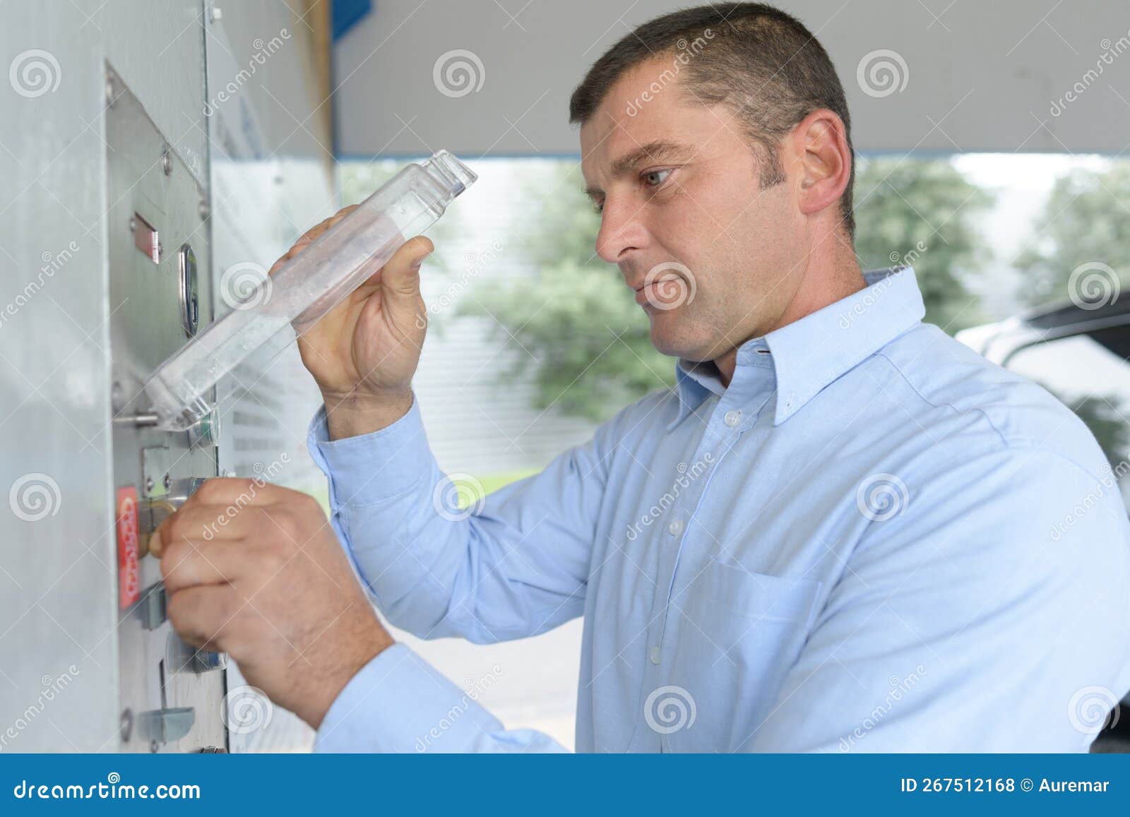 Person Using Self Service Automatic Car Wash Vacuum Machine Stock Photo ...