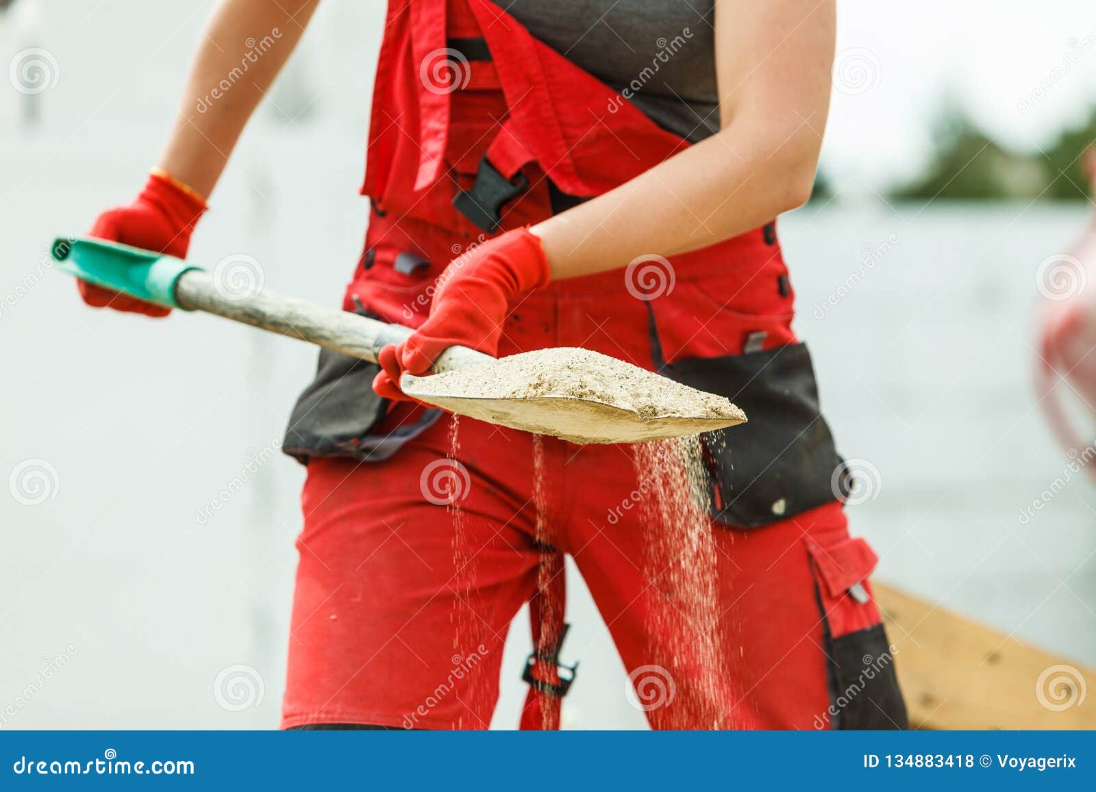 Person Using Shovel on Construction Site Stock Photo - Image of shovel ...