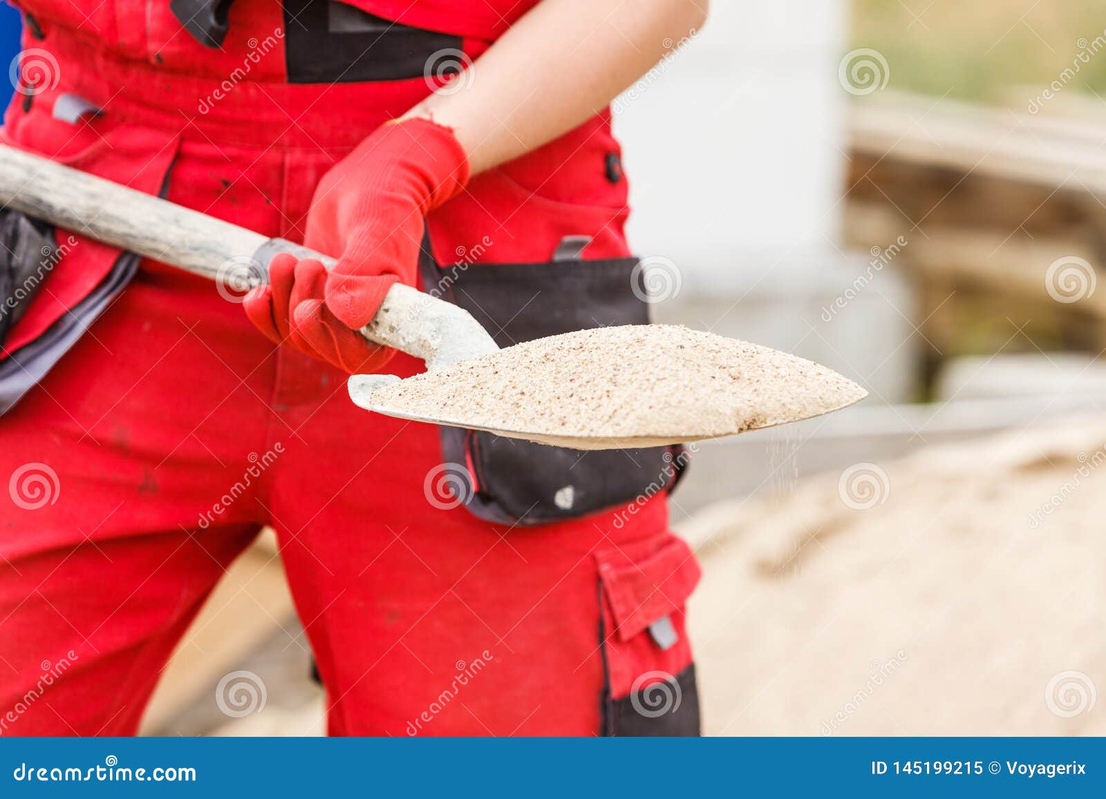 Person Using Shovel on Construction Site Stock Image - Image of ...
