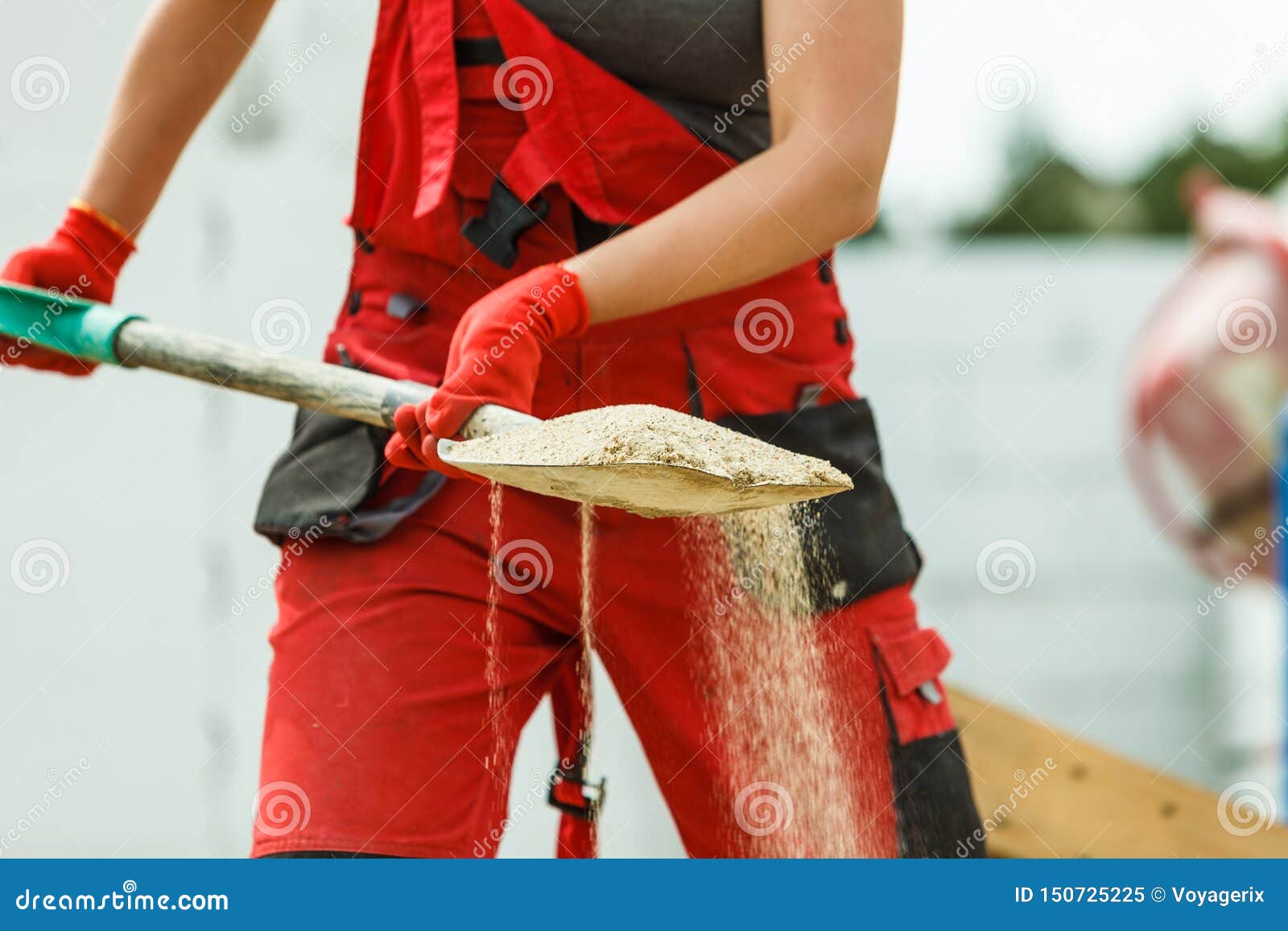 Person Using Shovel on Construction Site Stock Image - Image of tools ...