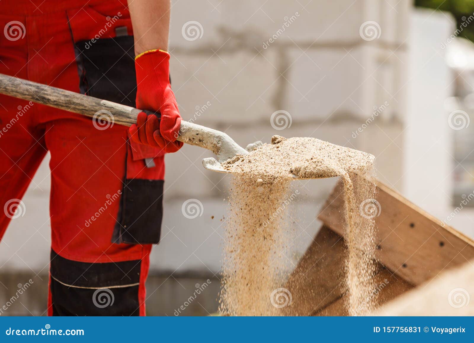 Person Using Shovel on Construction Site Stock Image - Image of person ...