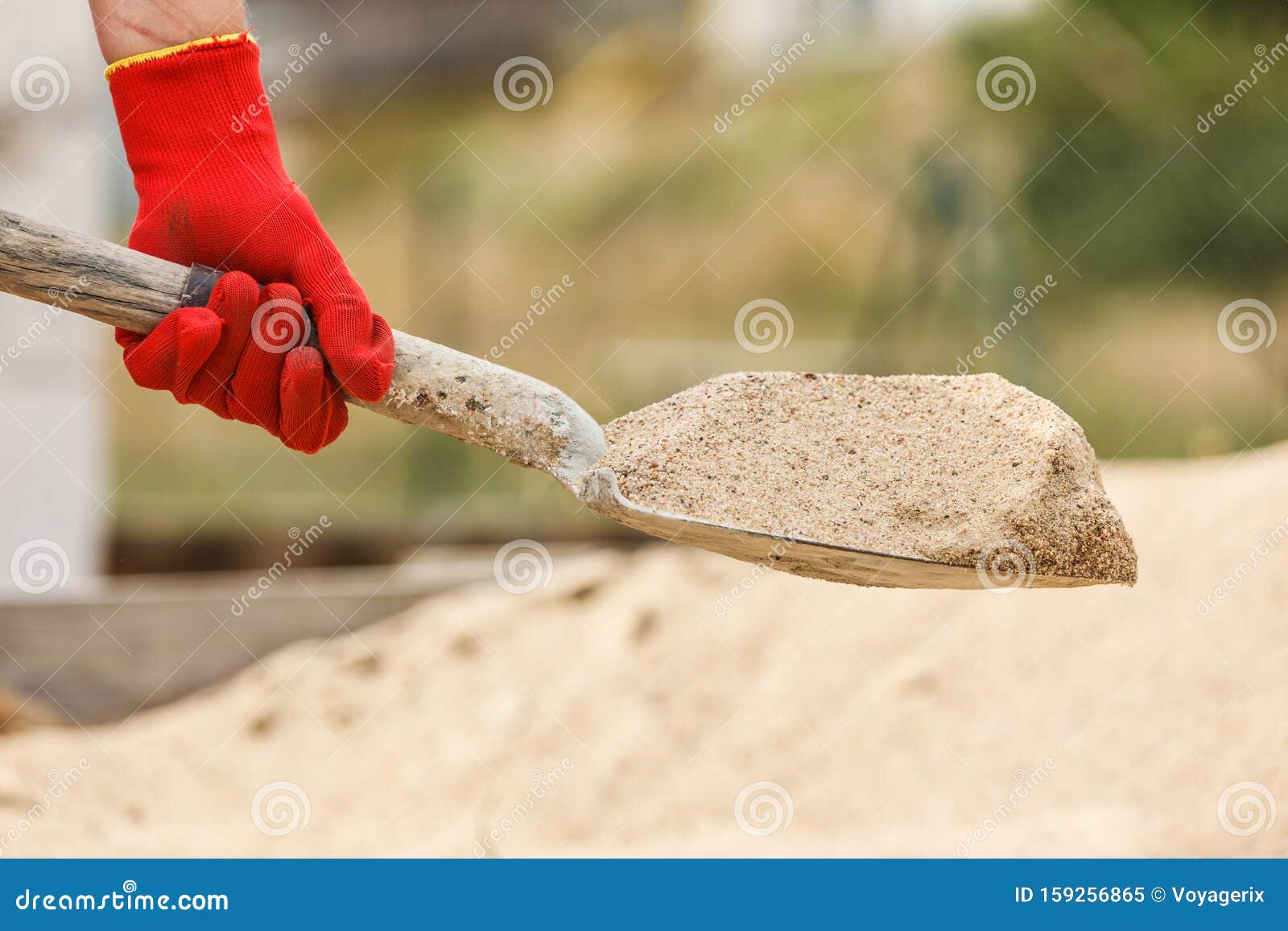 Person Using Shovel on Construction Site Stock Image - Image of tool ...