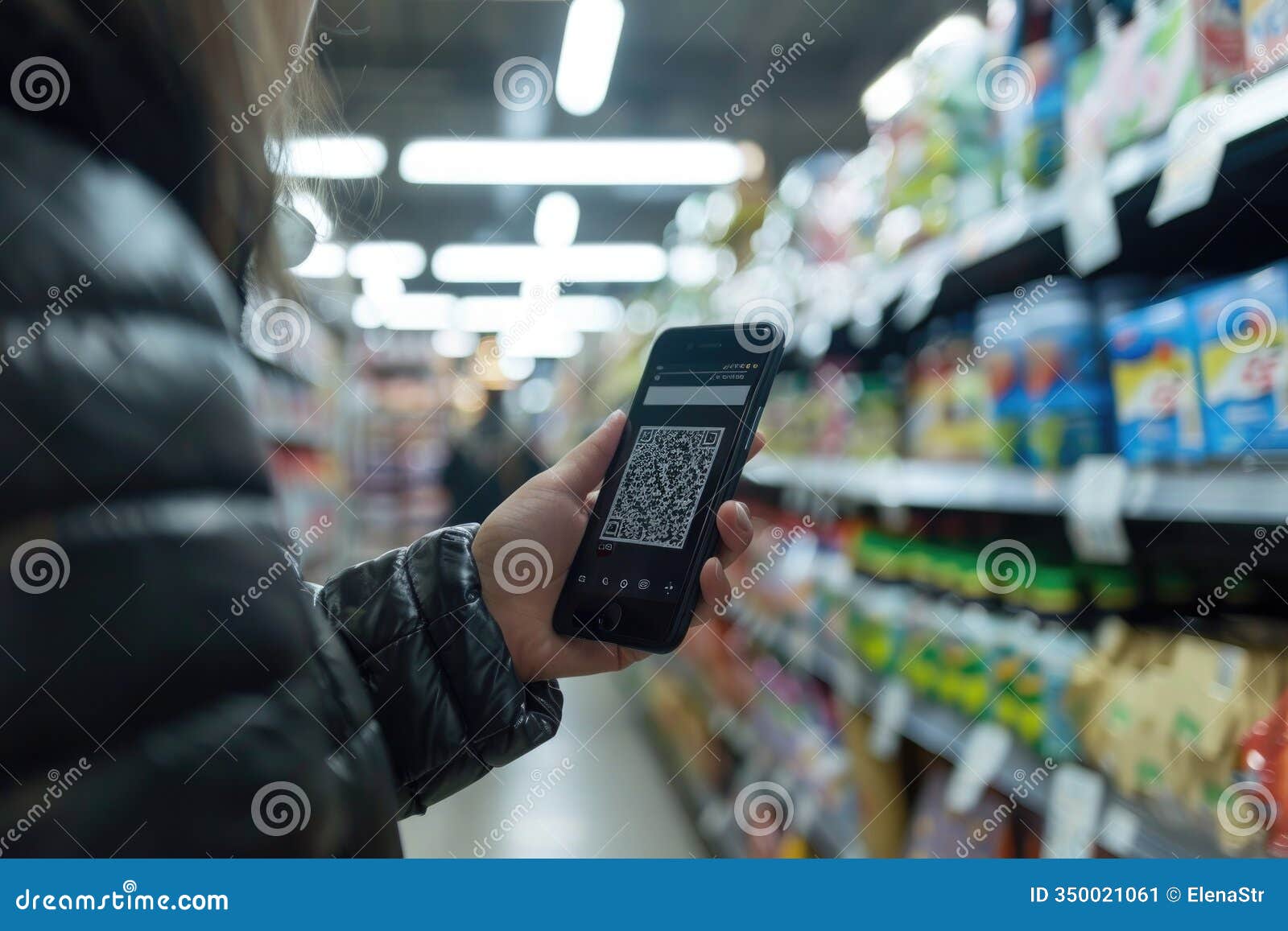 Person Using a Smartphone To Scan a QR Code Stock Image - Image of ...