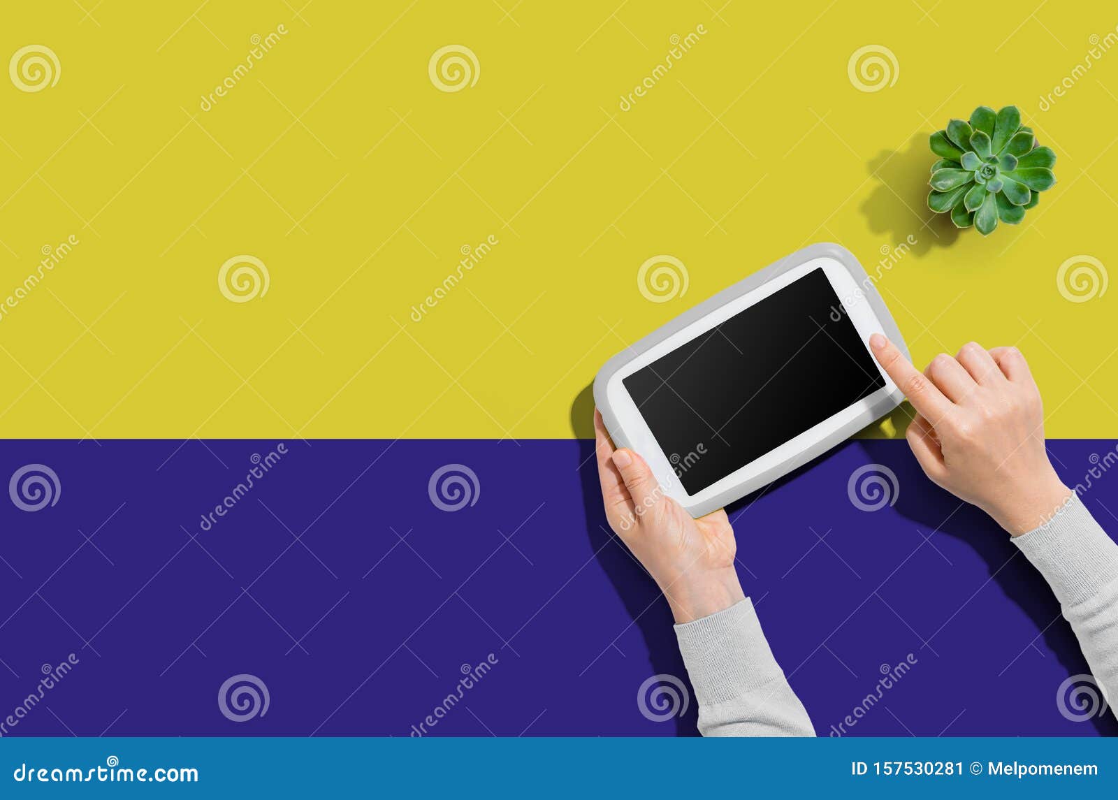 Person Using a Tablet Computer Stock Image - Image of tone, tech: 157530281