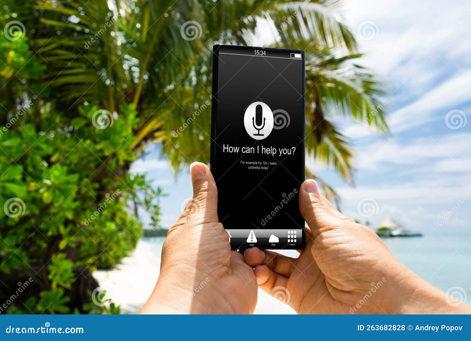Person Using Voice Recognition Function Stock Photo - Image of ...