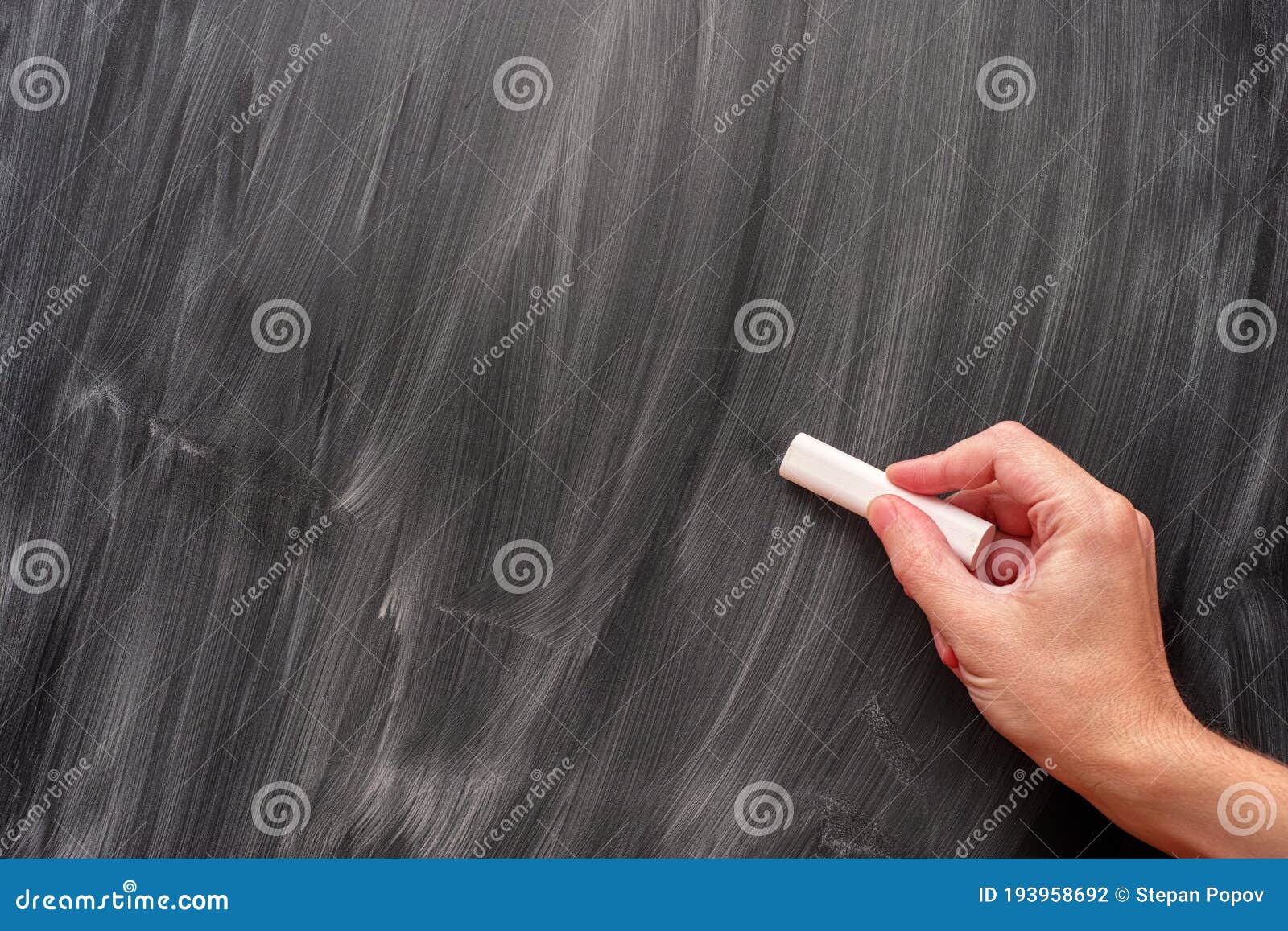 Person Using White Chalk on a Blackboard Stock Photo - Image of work ...