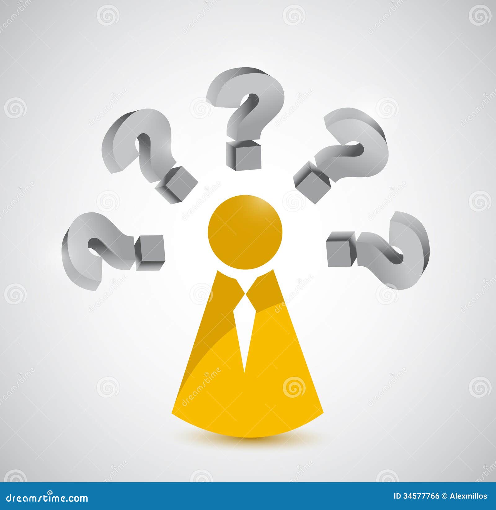 Person with Various Questions. Illustration Design Stock Illustration ...