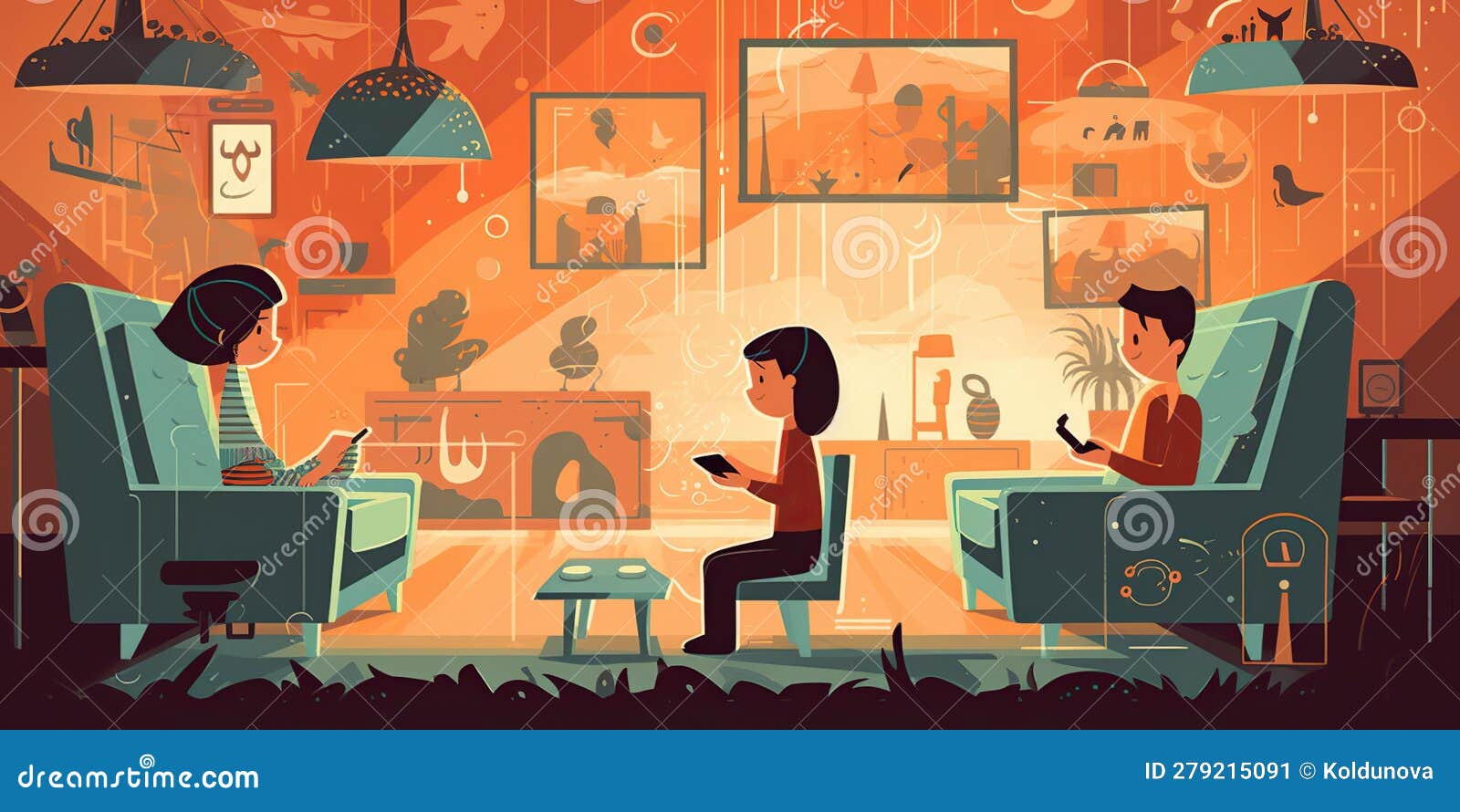 A Person Viewing Affluent Children Using Advanced Gadgets from Afar ...