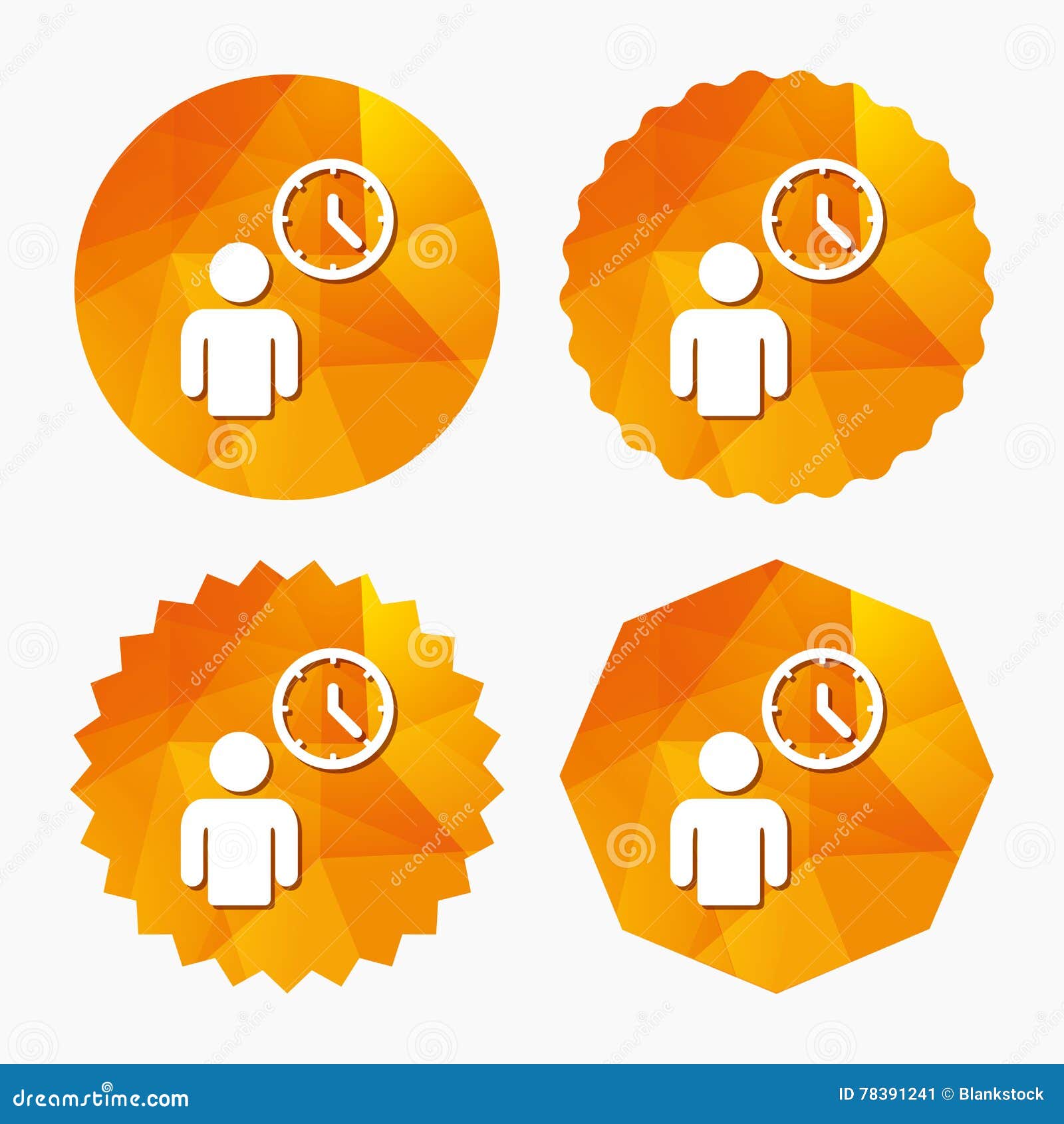 Person Waiting Sign Icon. Time Symbol Stock Vector - Illustration of ...