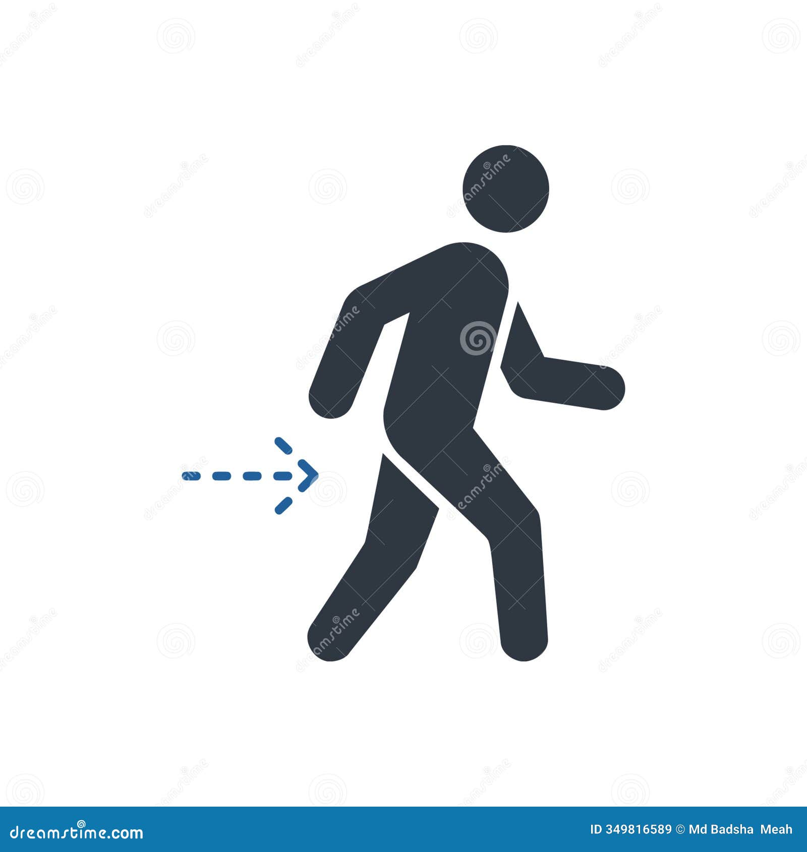 Person Walking Backwards Icon Stock Vector - Illustration of walking ...